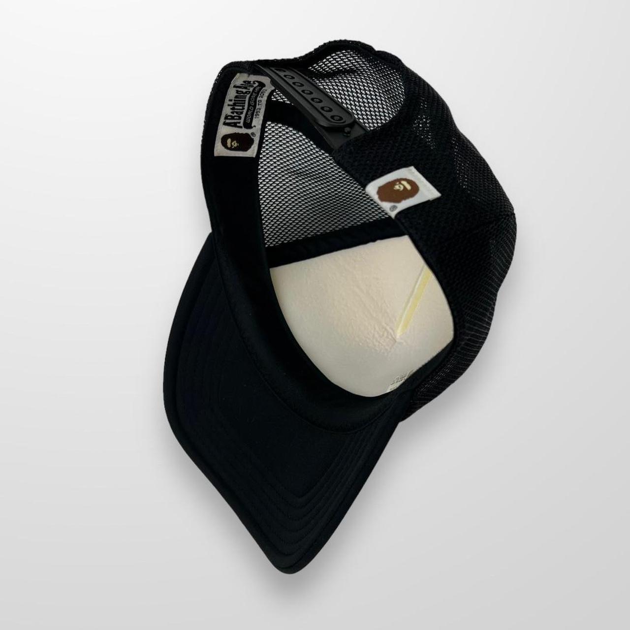 A Bathing Ape BAPE APE Trucker Cap In Black & White... - Depop