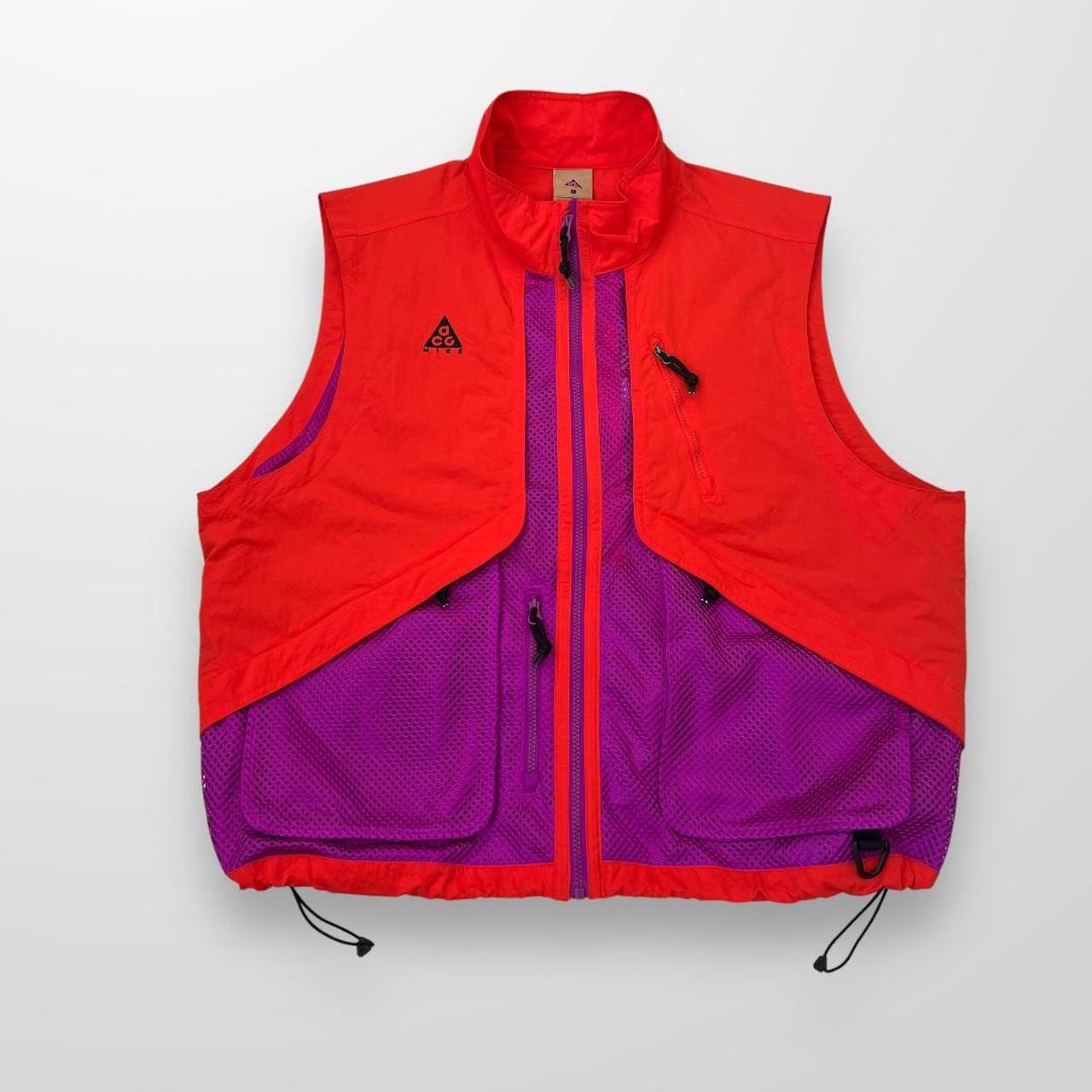 Nike ACG Utility Vest / Gilet In Habanero Red &... - Depop
