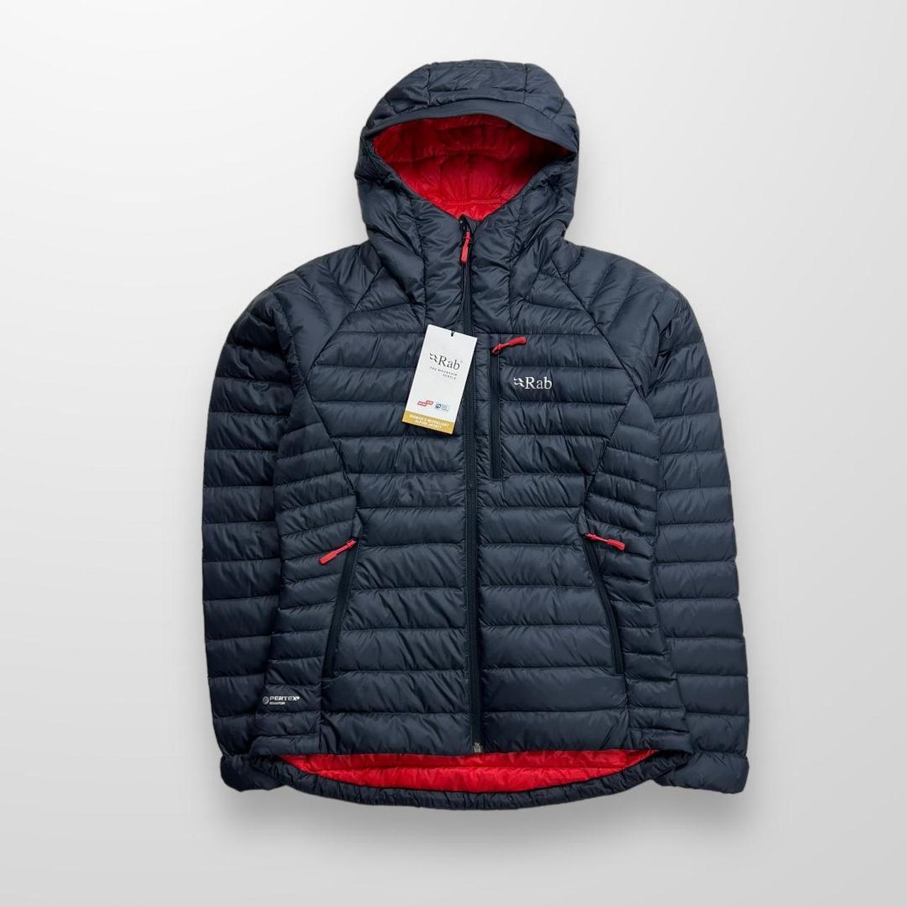 Rab Microlight Alpine Jacket In Navy & Red Ladies... - Depop