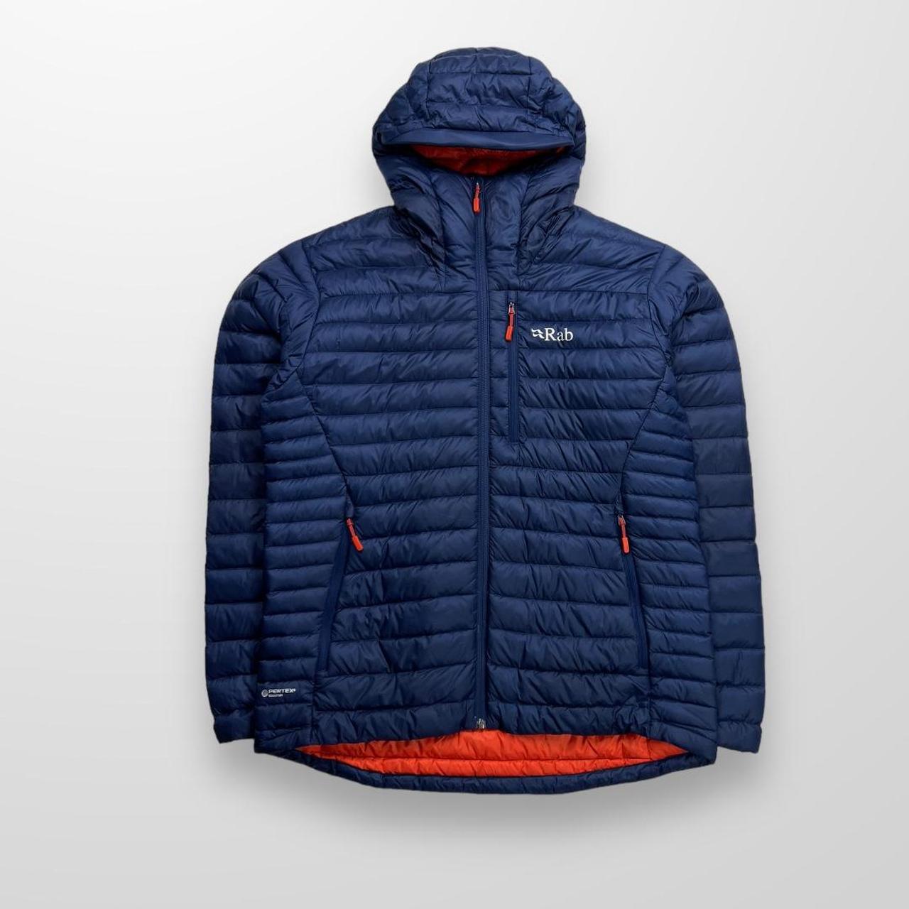 Rab Microlight Alpine Jacket In Navy & Orange Mens... - Depop