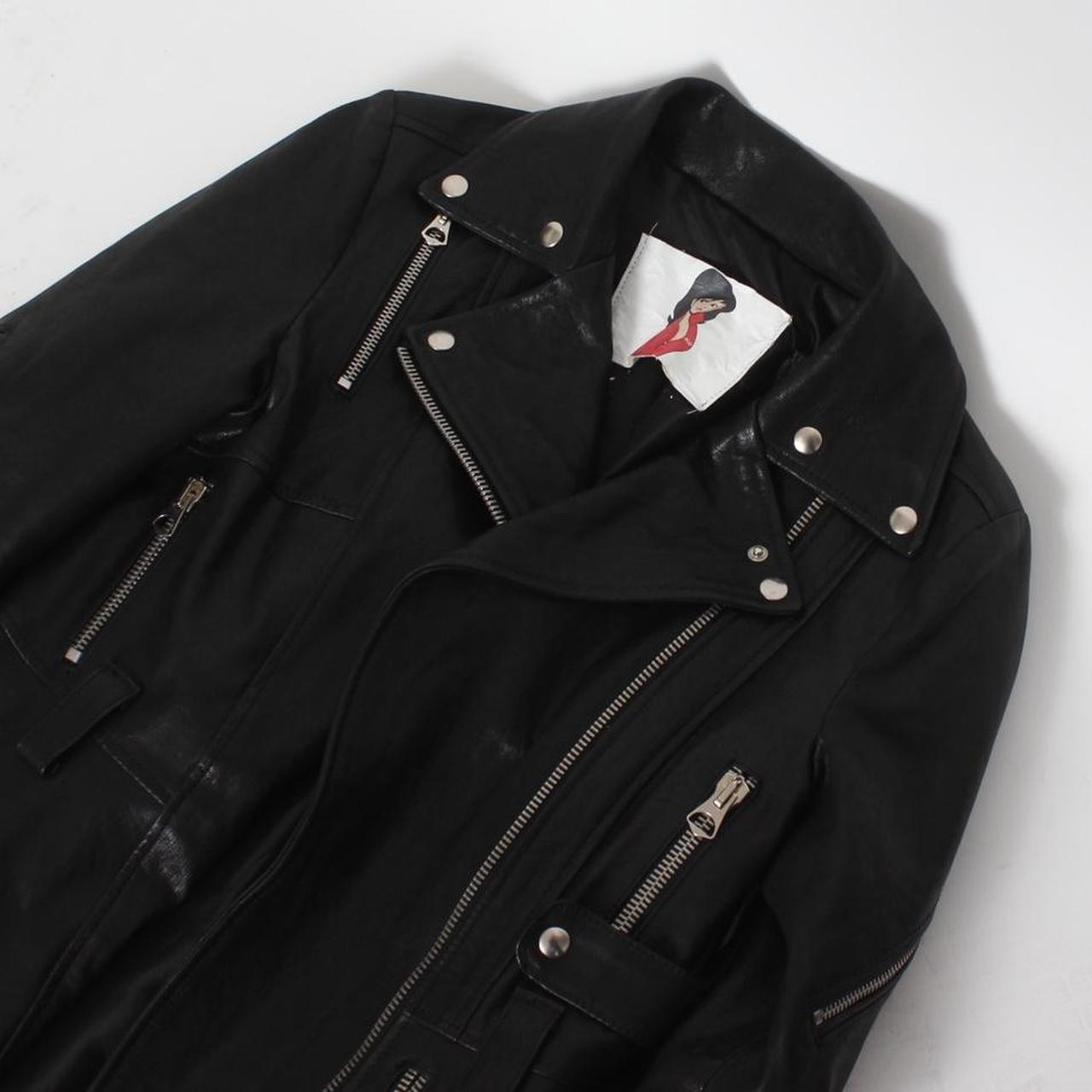 LUXXE LONGLINE MULTI ZIPPER MOTO RACING BIKER JACKET... - Depop