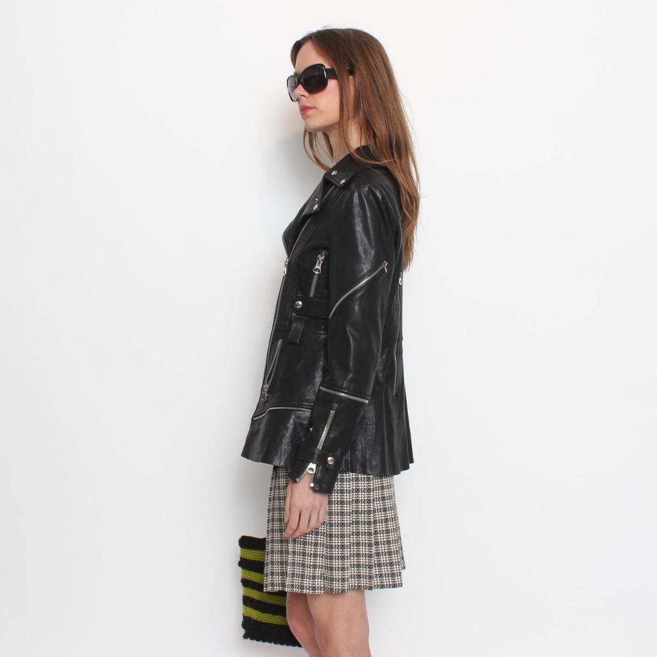 LUXXE LONGLINE MULTI ZIPPER MOTO RACING BIKER JACKET... - Depop