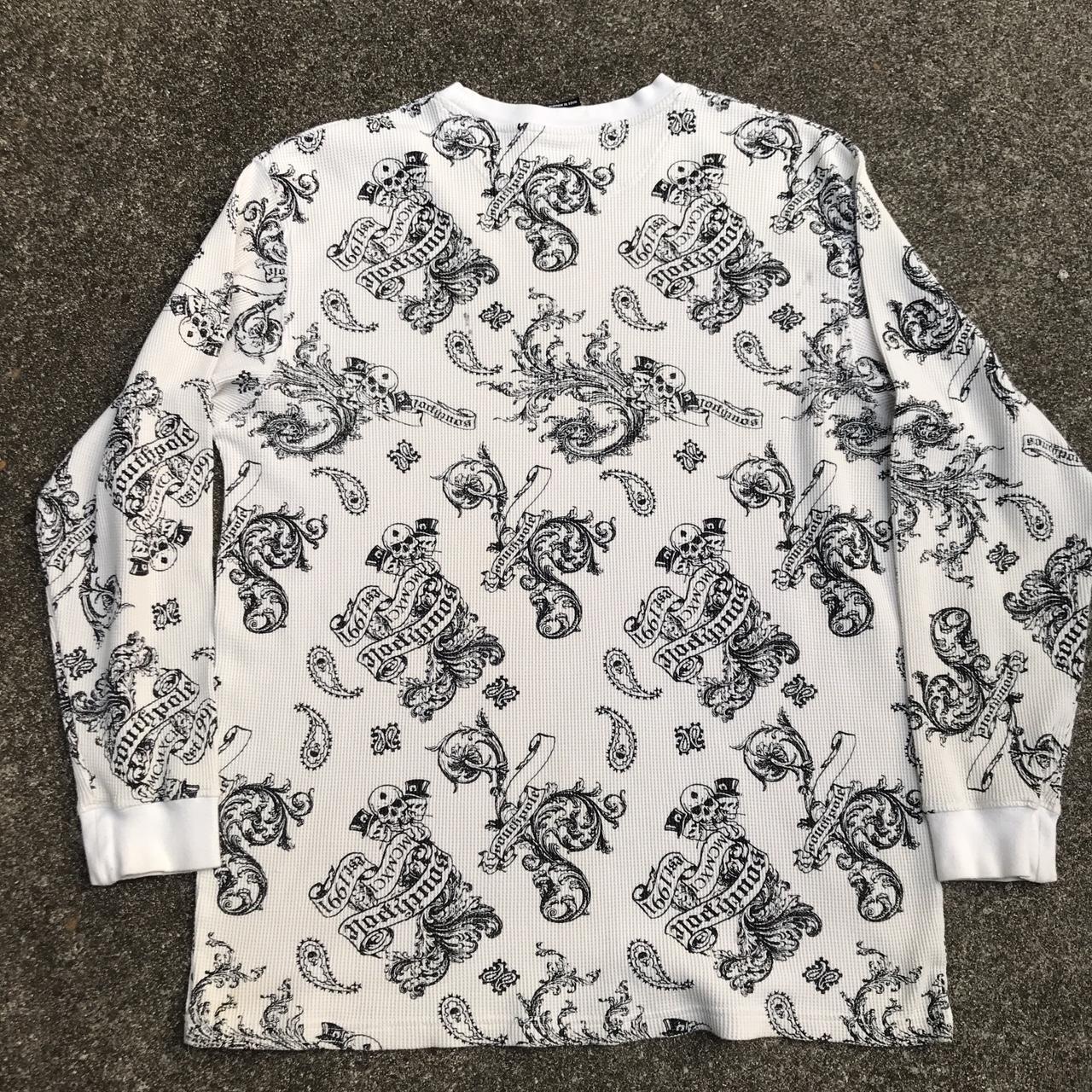 Y2K cyber grunge Mall goth SouthPole AOP skulls long... - Depop