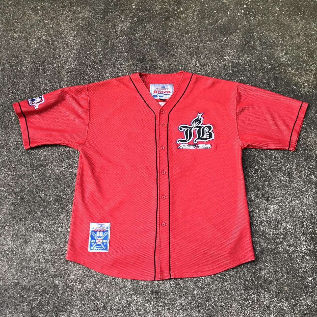 Vintage 2000’s Johnny Blaze baseball jersey XL men’s... - Depop