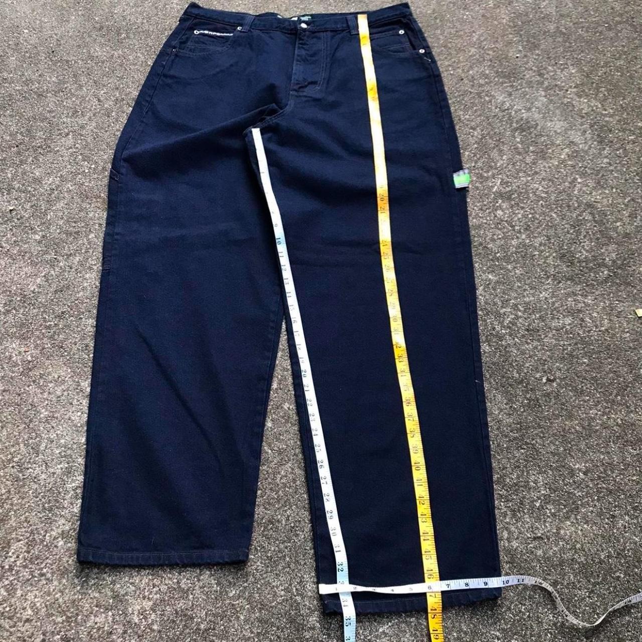 Vintage y2k baggy jeans embroidered carpenter pants ... - Depop