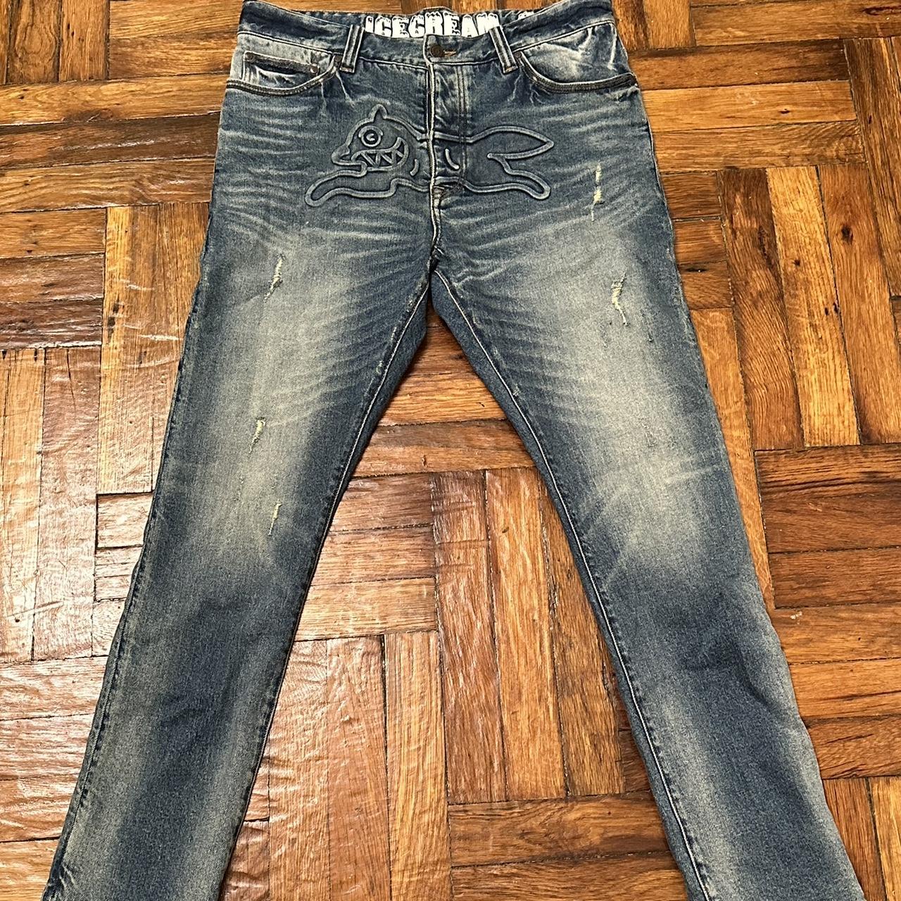 Billionaire boys club Ice cream skinny jeans. Mint... - Depop