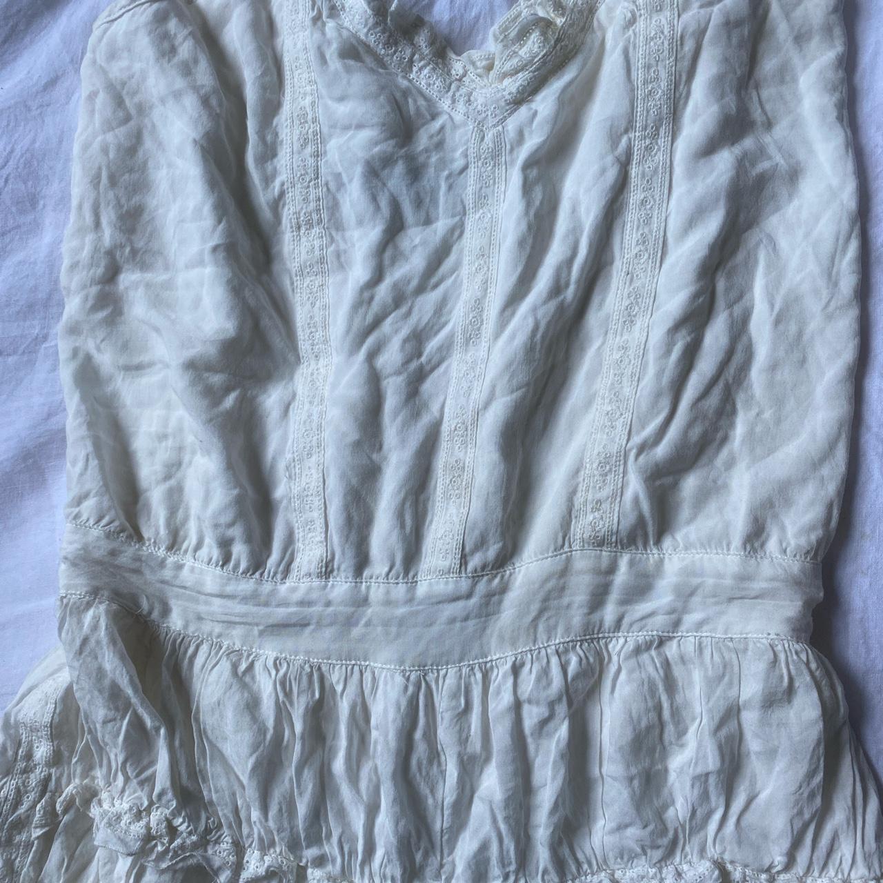Flannel white lace playsuit Perfect for those hot... - Depop