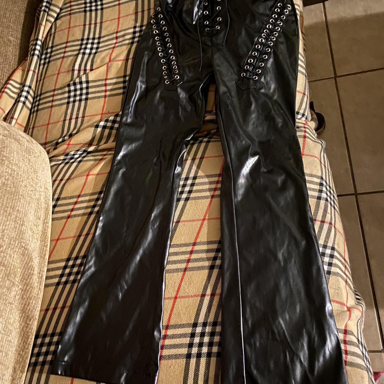 Fake leather pants are so cute - Depop