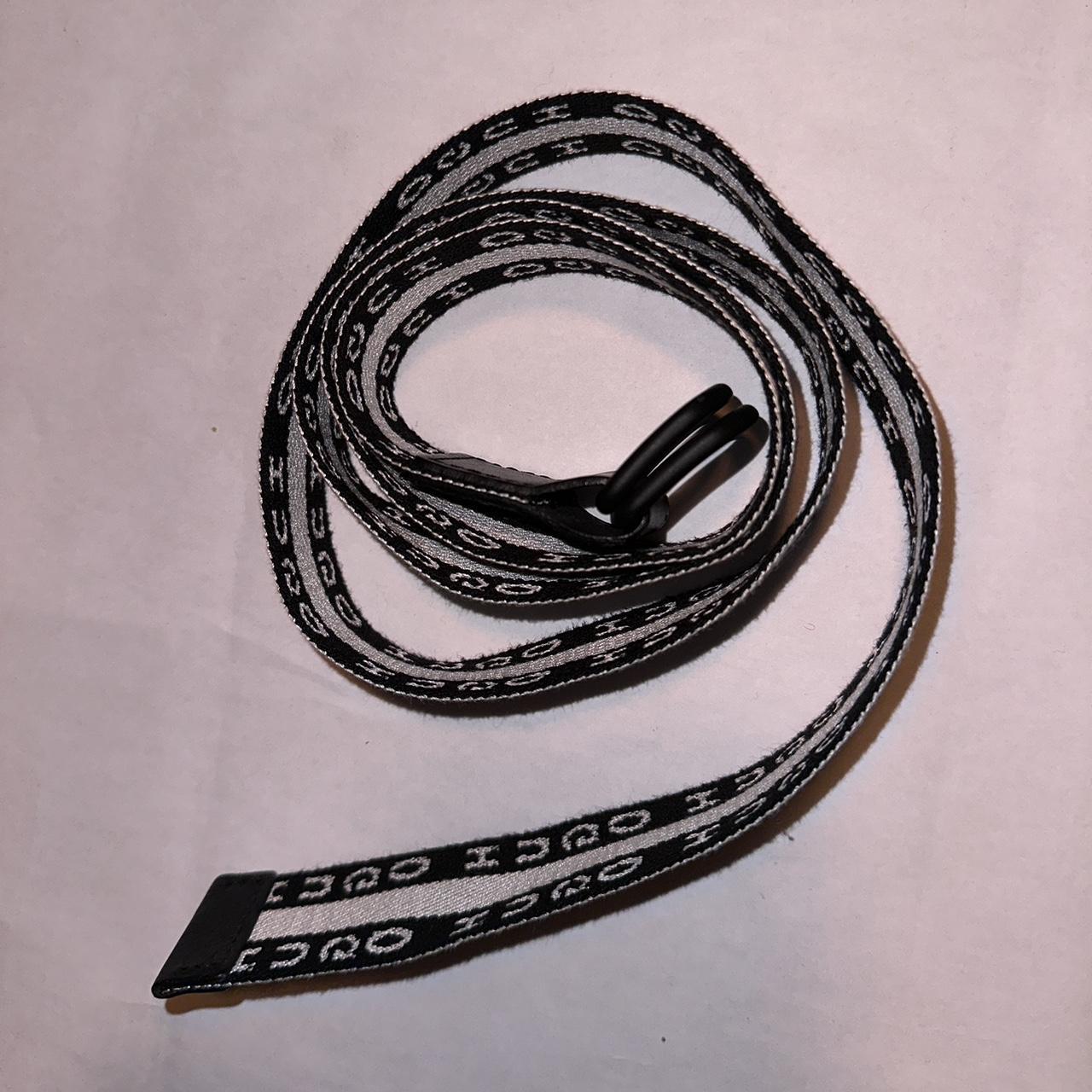 hugo boss adjustable logo monogram fabric belt... - Depop