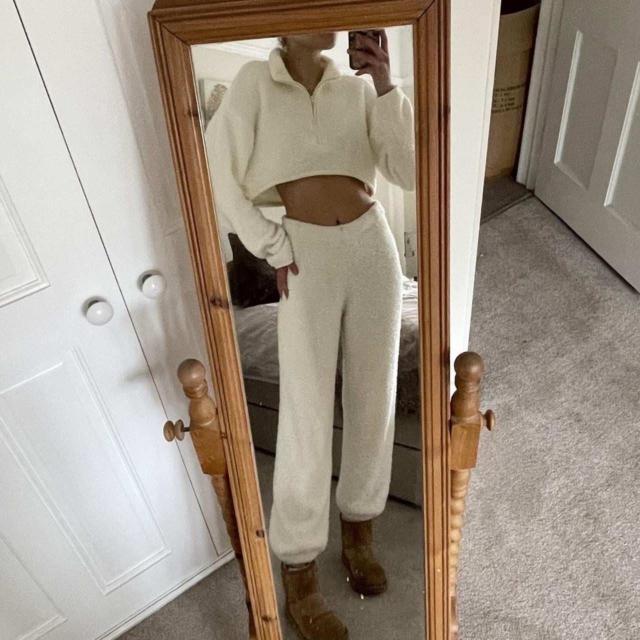 SKIMS fluffy lounge set in cream white Super cozy... - Depop