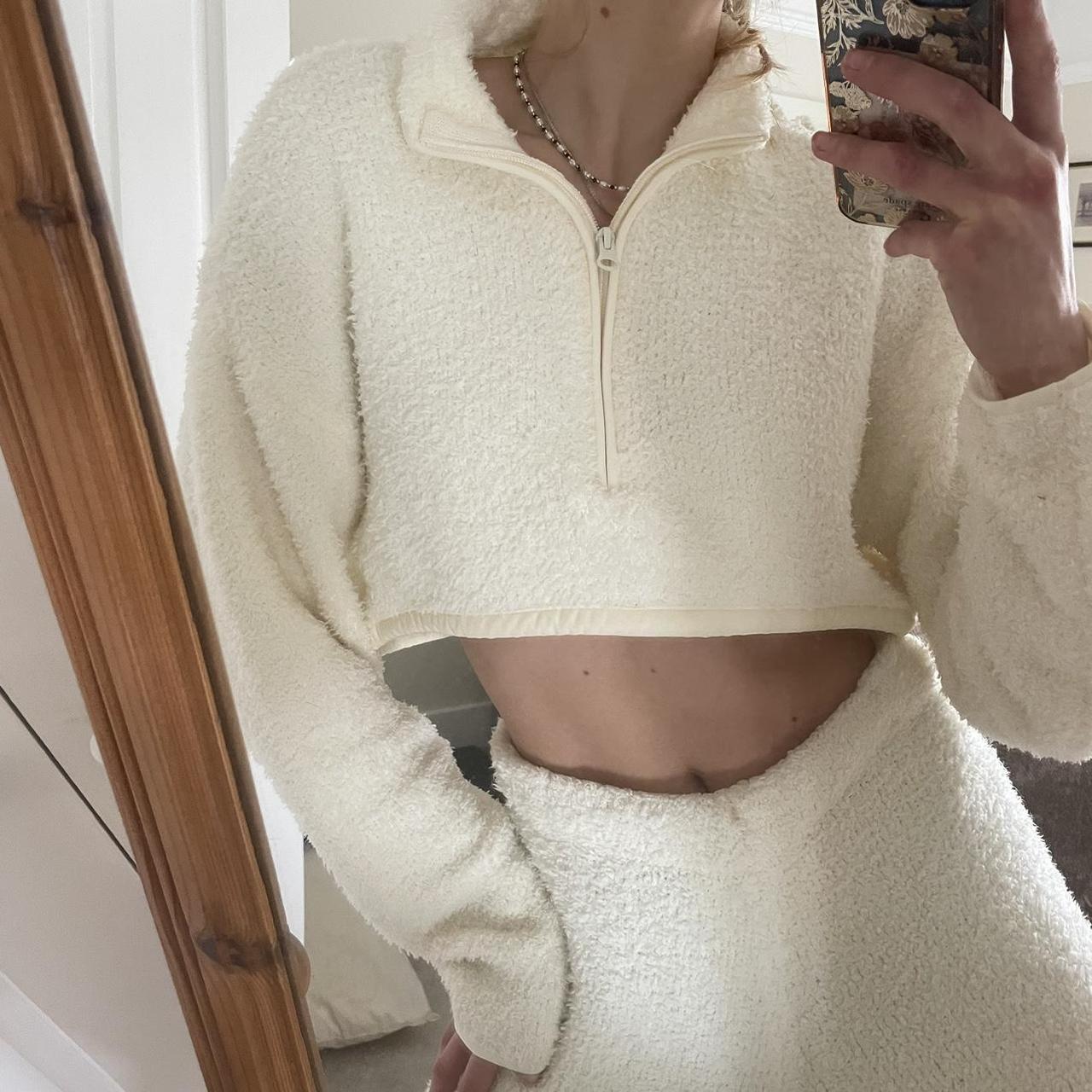 SKIMS fluffy lounge set in cream white Super cozy... - Depop