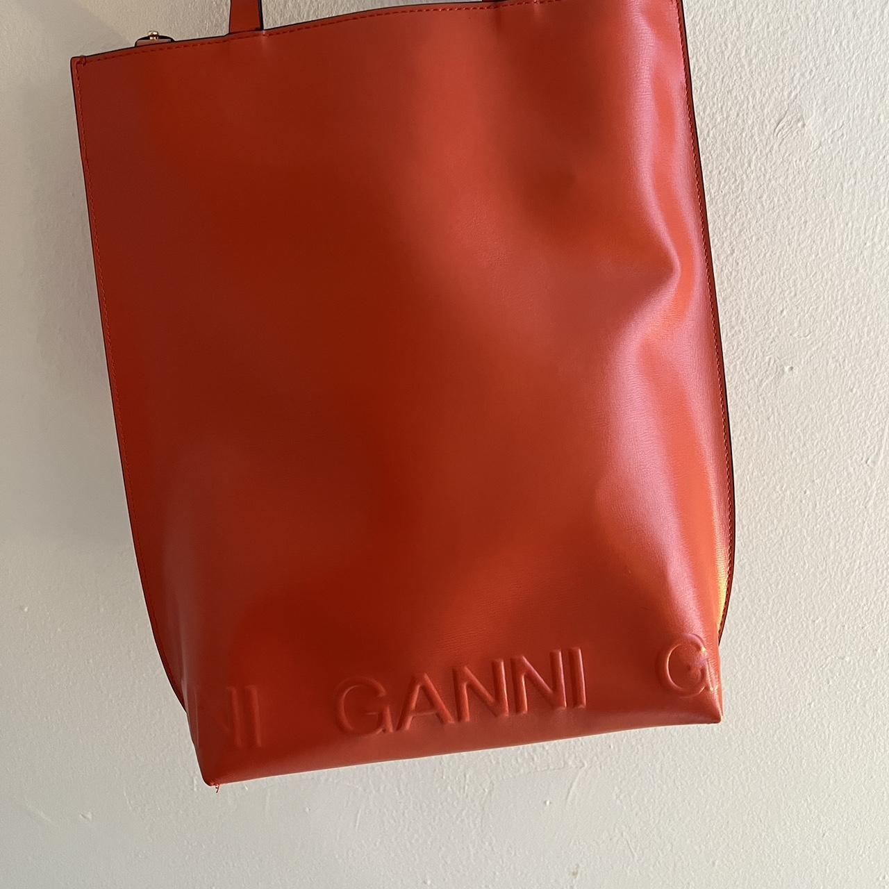 GANNI Orange Banner Medium Tote Bag | MSRP $390.00... - Depop