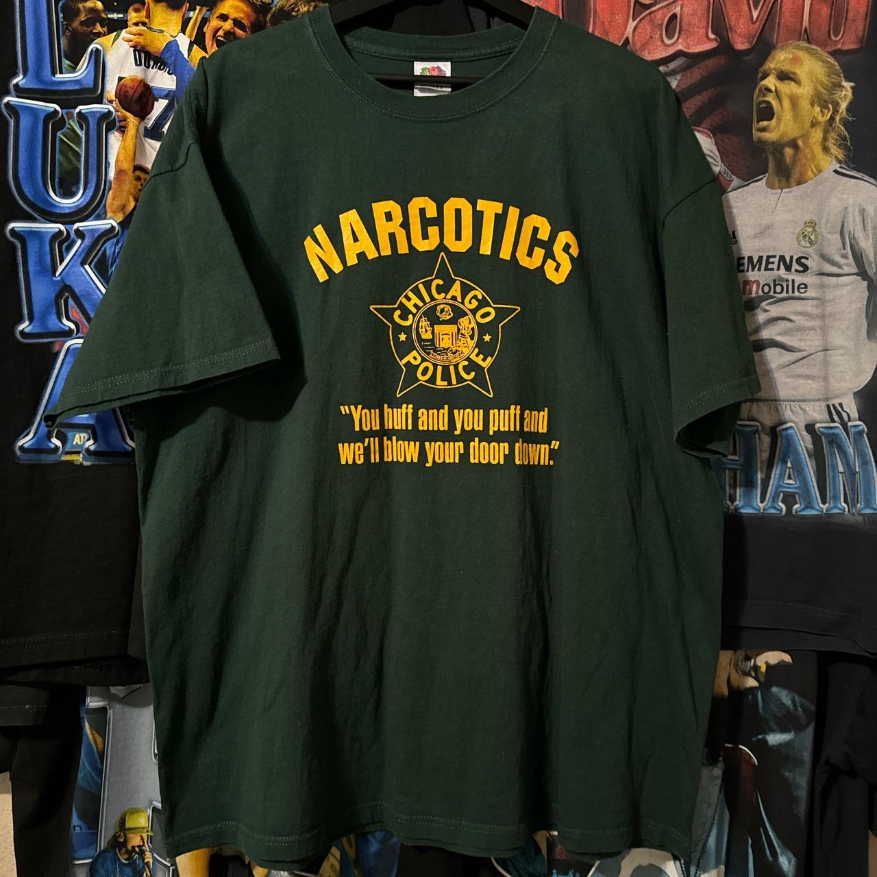 Vintage Chicago Police Narcotics Tee Men’s size... - Depop