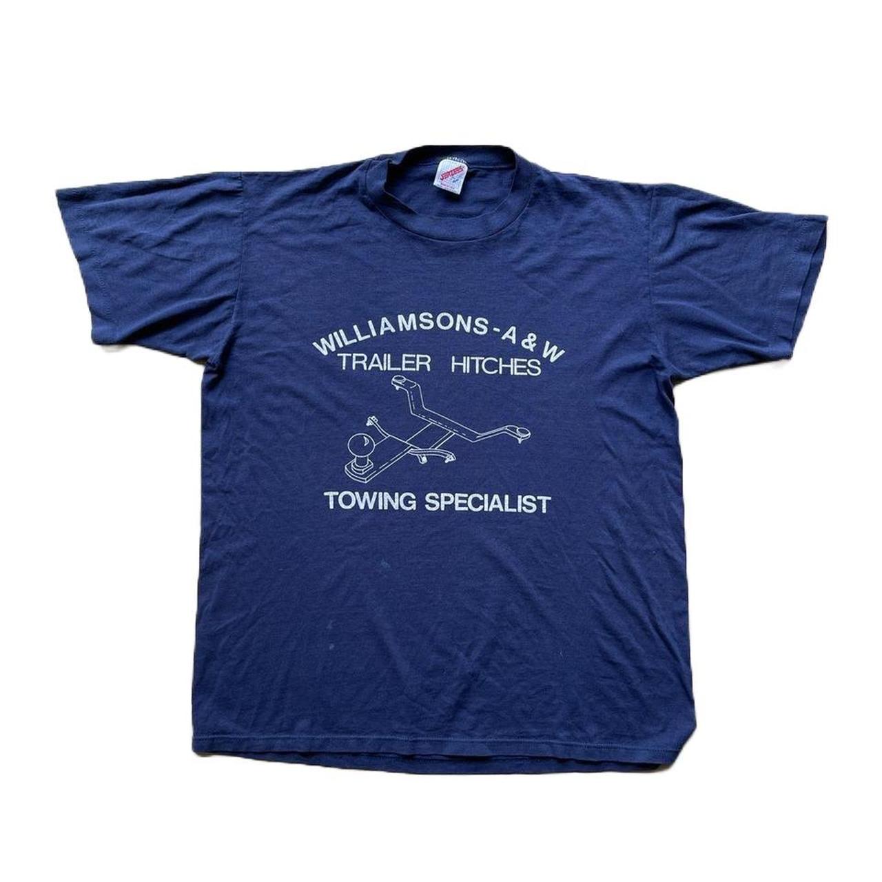 Vintage navy blue graphic tee. Cool graphic to the... - Depop