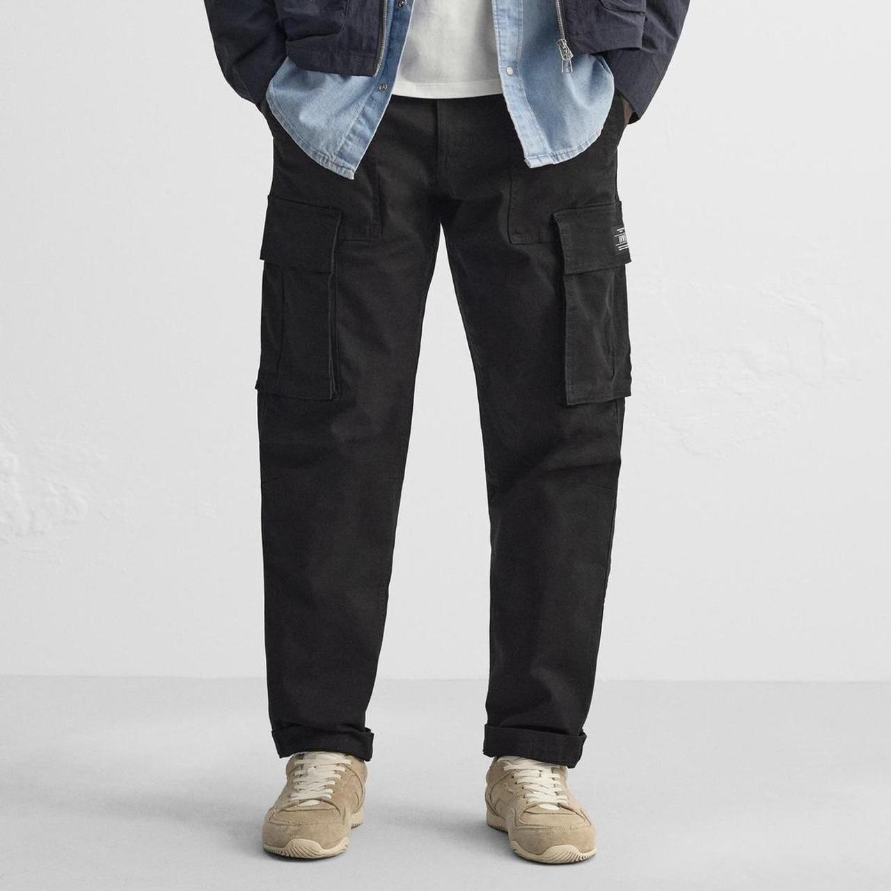 Zara DNWR Black Cargo Mens Small 31inch Waist... - Depop