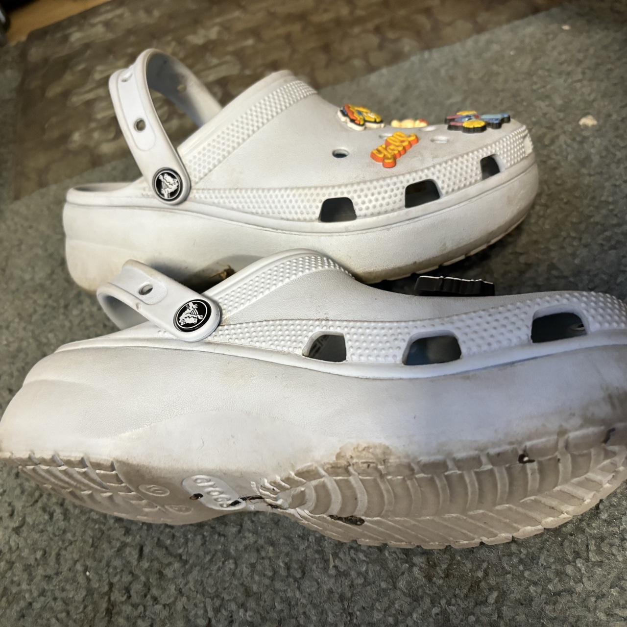 Baby blue crocs platform -good condition - in... - Depop