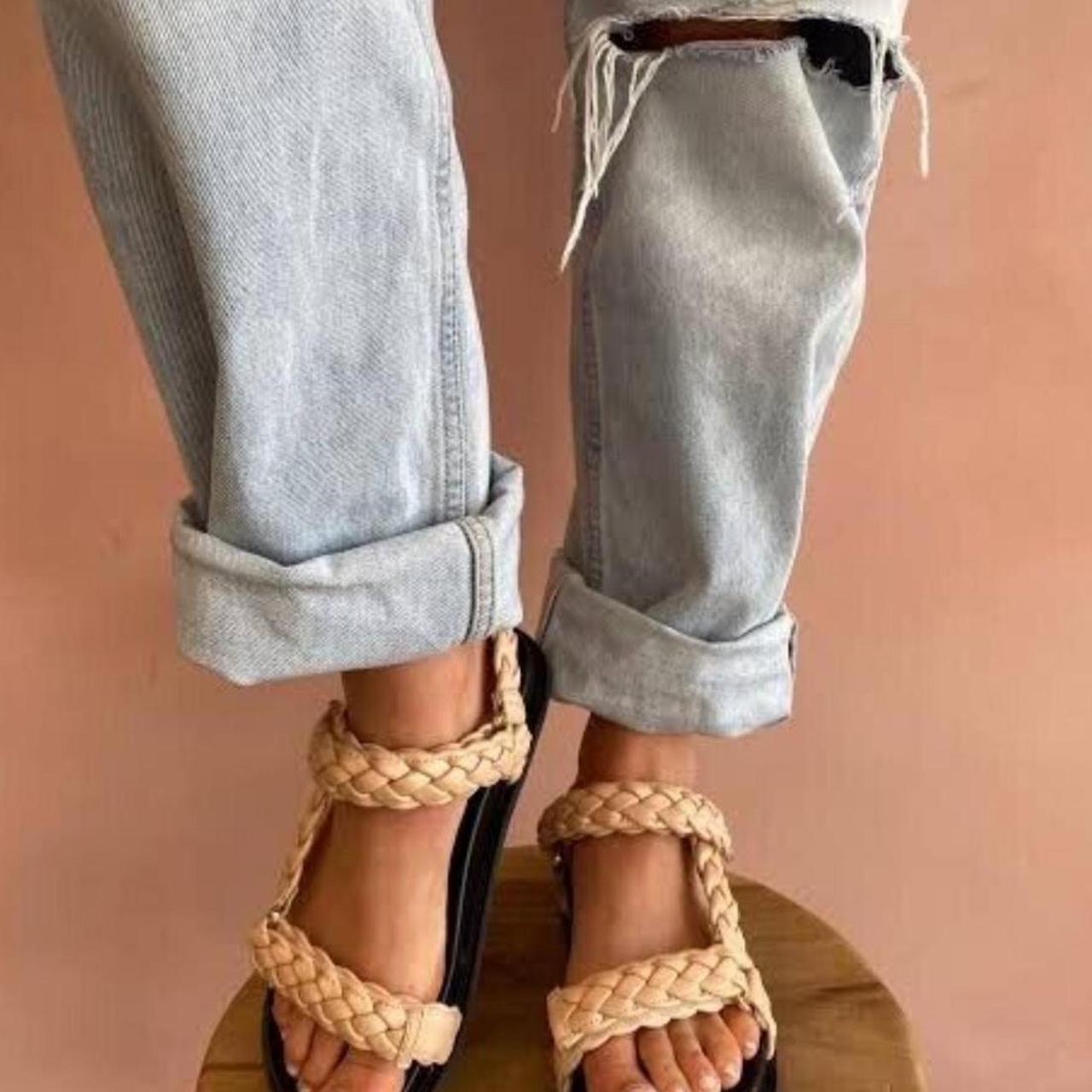 The Elke Braided Sandal is a refined, luxe leather... - Depop