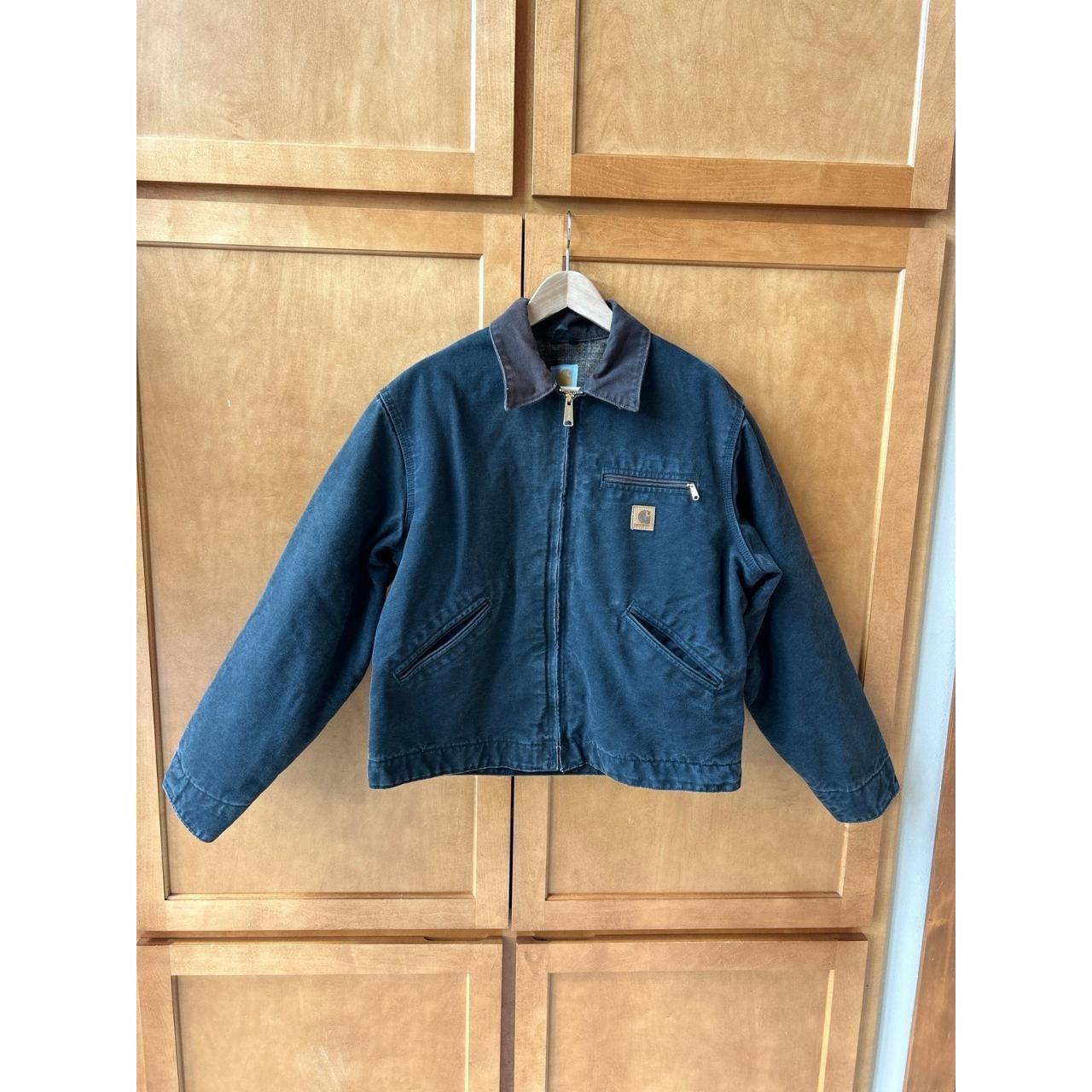 Carhartt Vintage J97 Black Detroit Jacket Blanket... - Depop