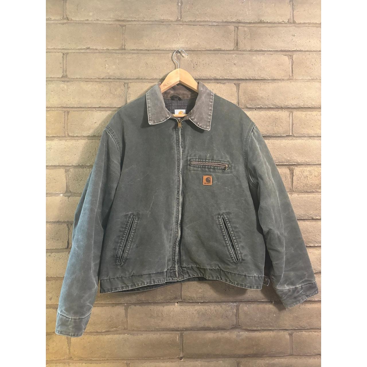 Vintage Carhartt Detroit Jacket XL Regular J97 MOS... - Depop