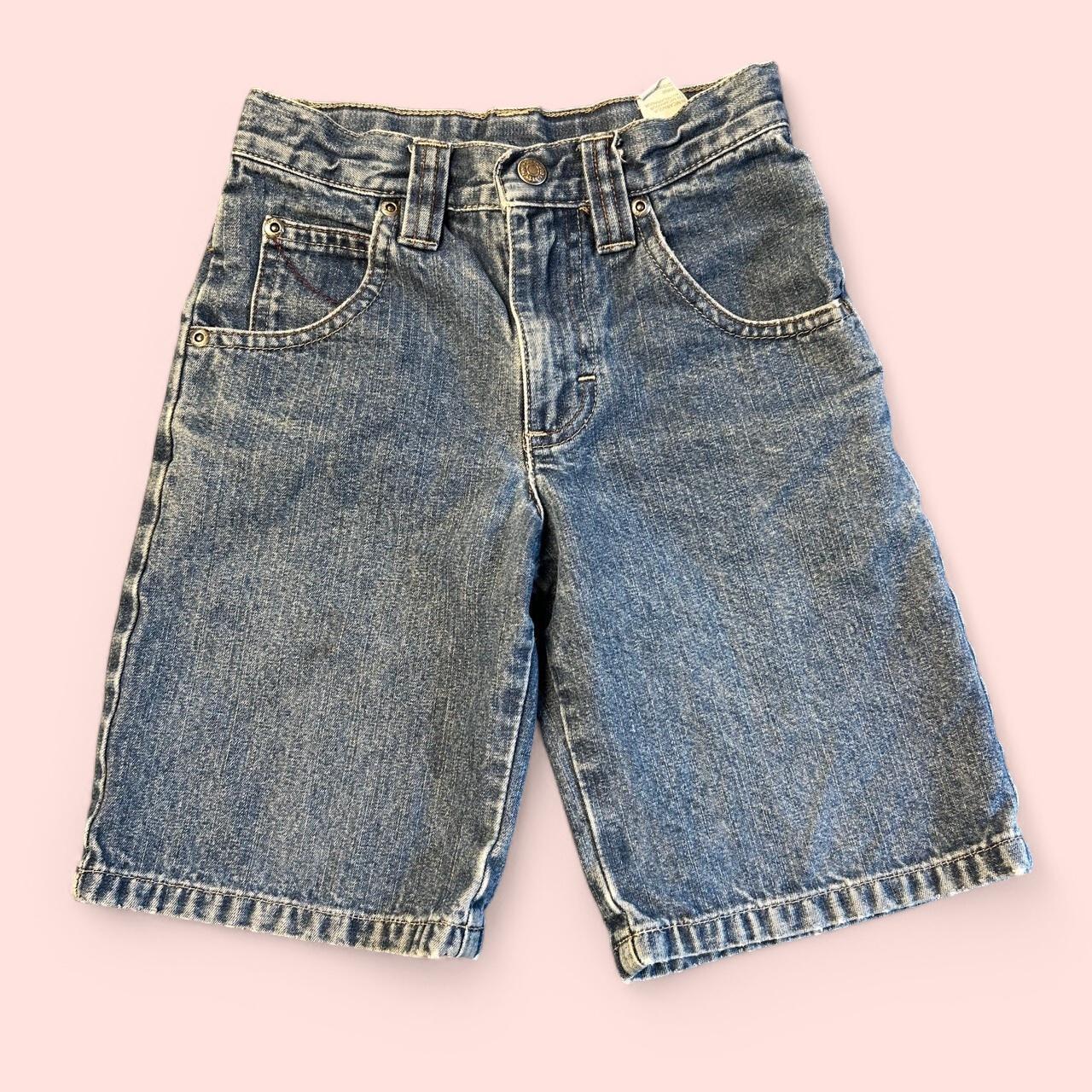little boys vintage baggy jorts kids size 7 , check... | Depop