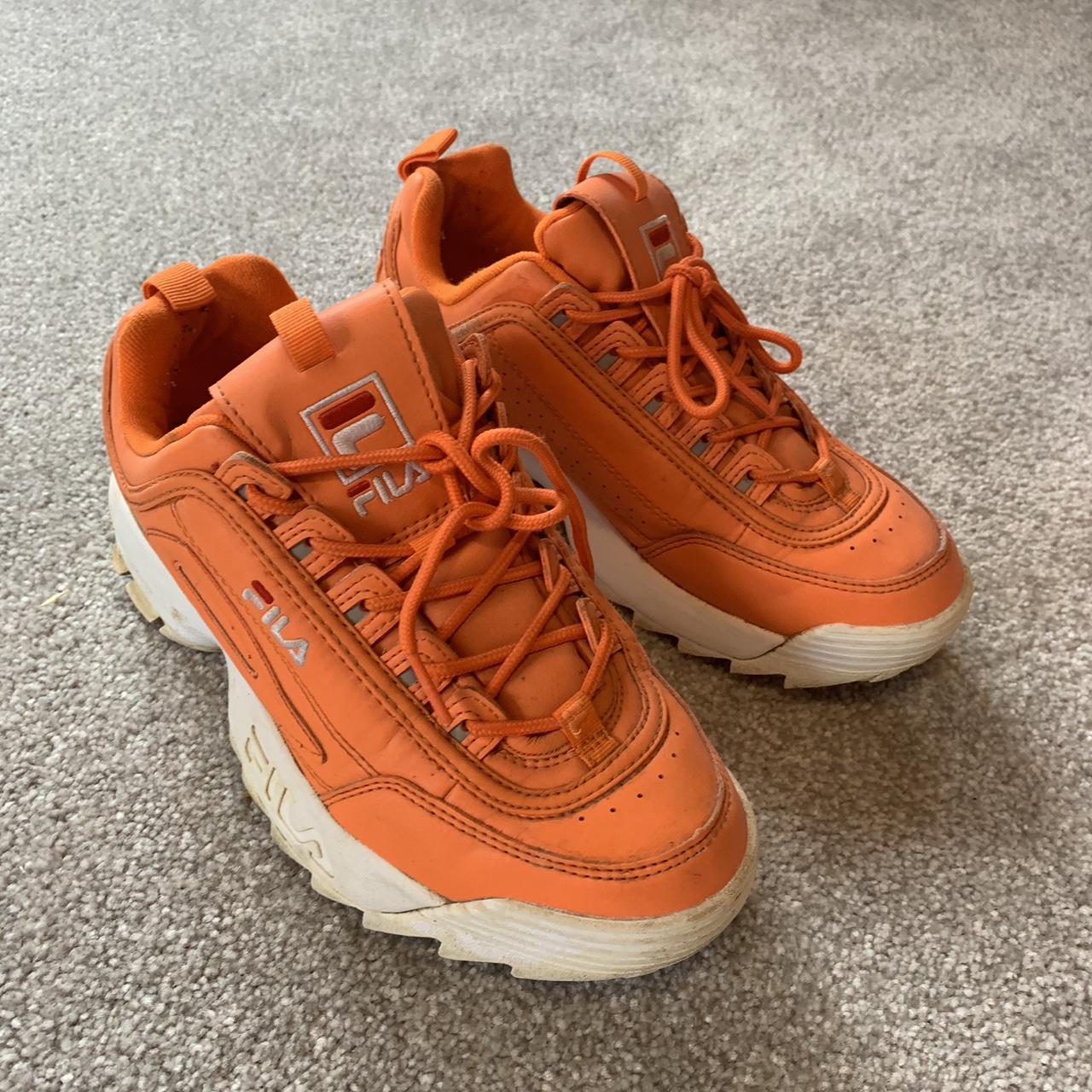 Fila Women's Orange Trainers | Depop