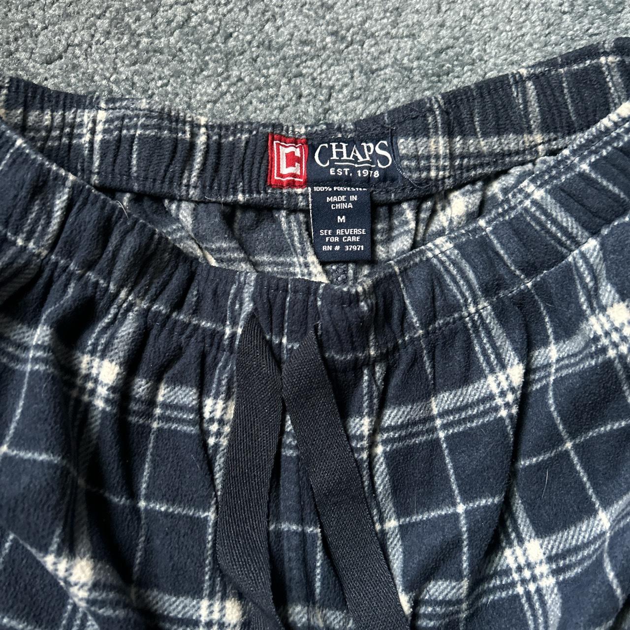 navy blue plaid pajama pants in a men’s medium - Depop