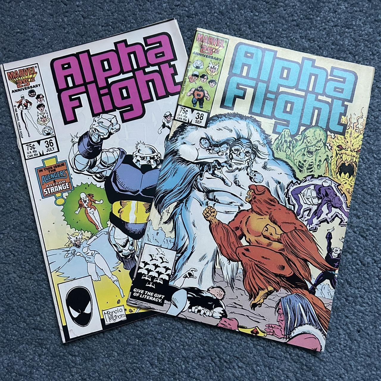 Alpha Flight comic book lot - two issues, Marvel... - Depop