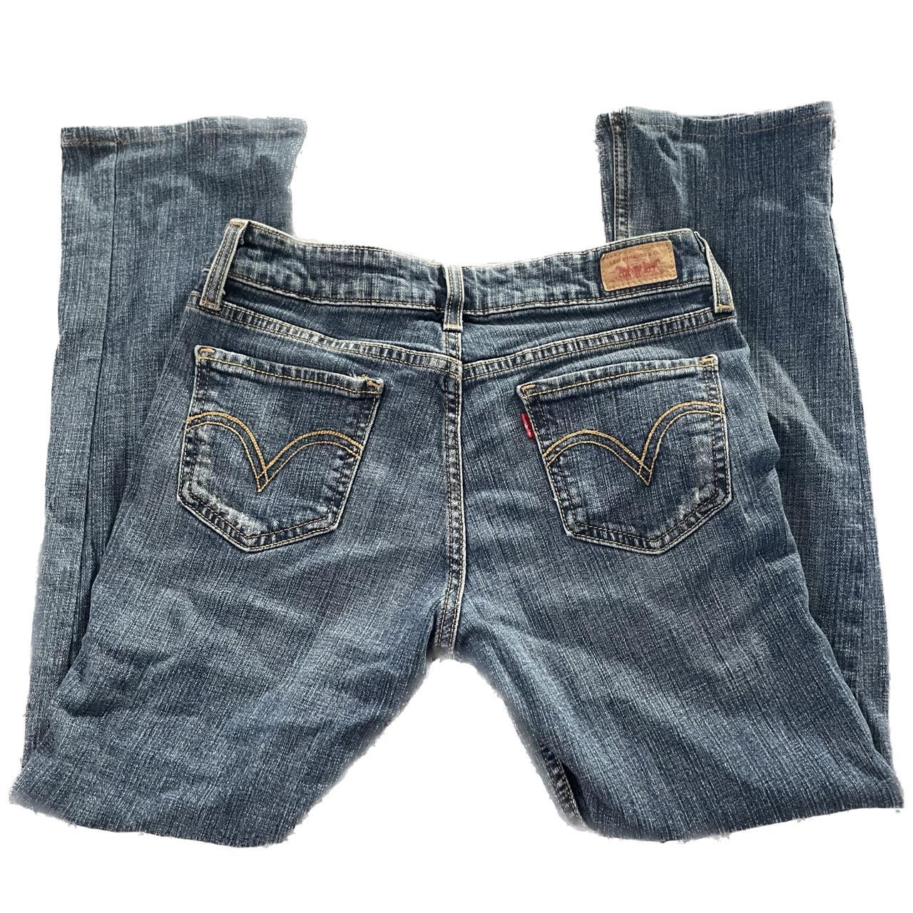 super cute pair of blue levis! low rise, skinny fit,... - Depop