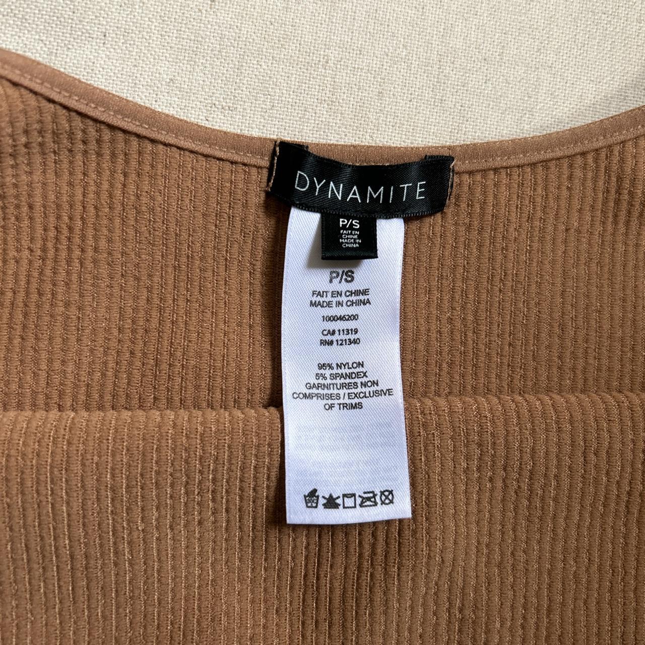 Dynamite brown ribbed tank - Depop