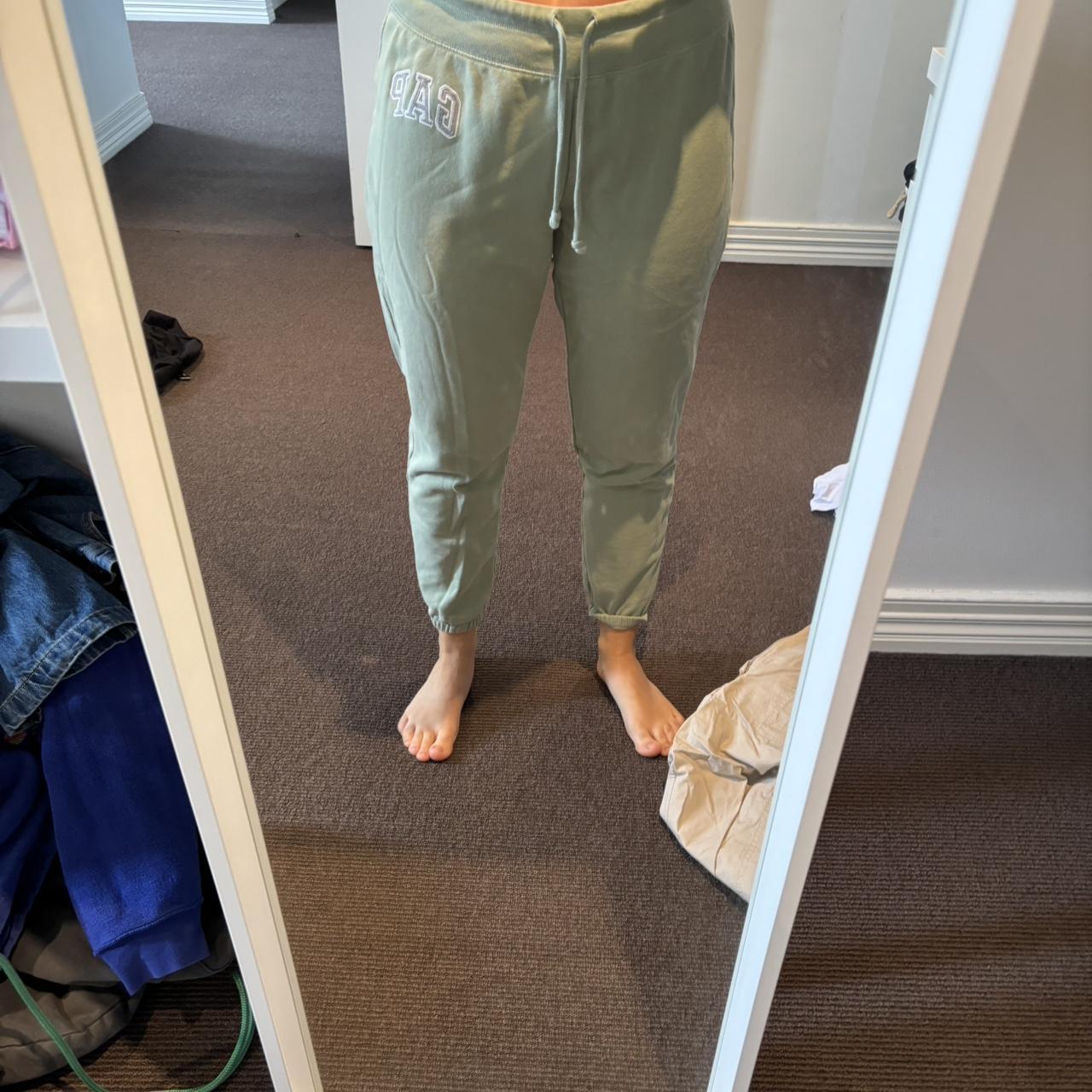 Gap green trackies super comfy size m - Depop