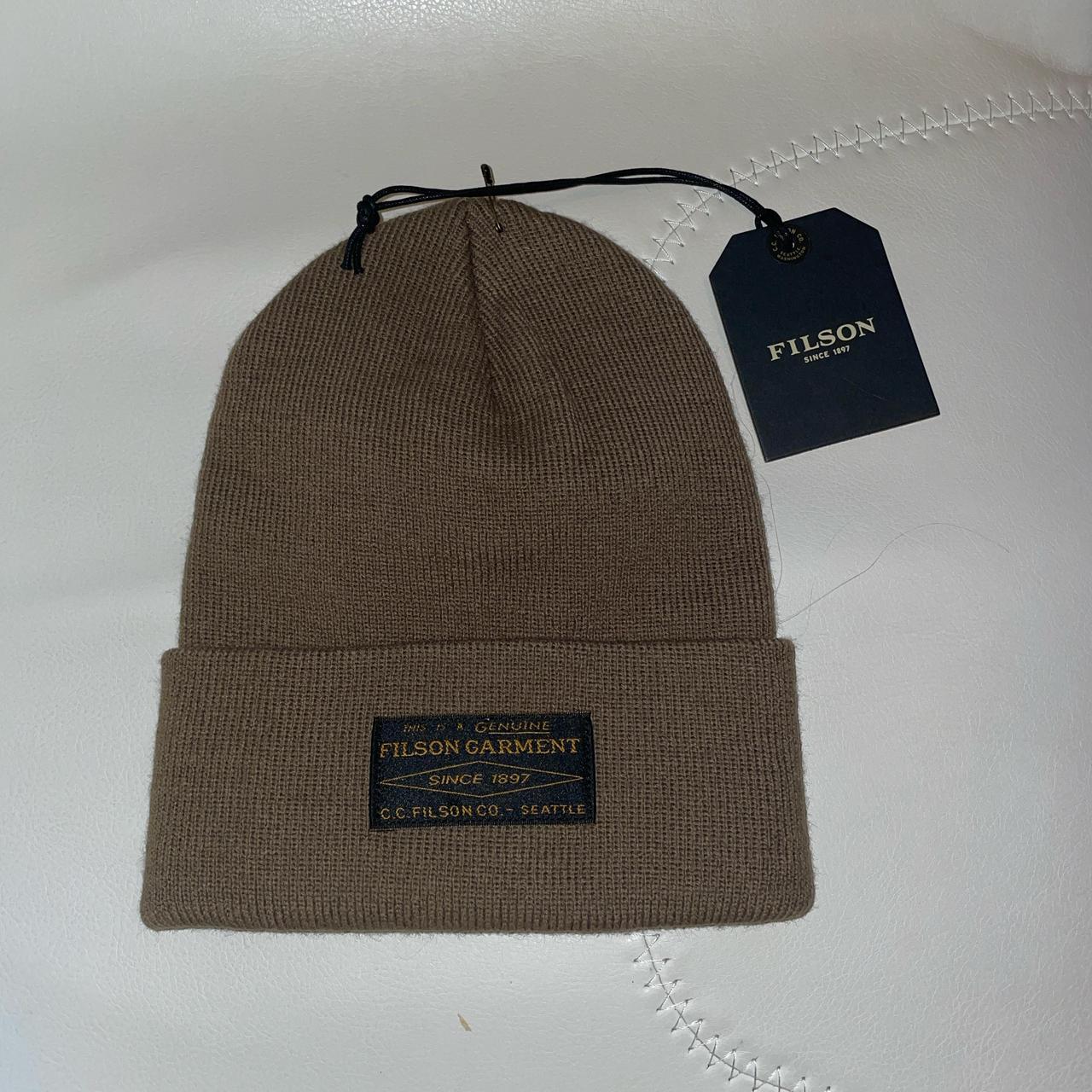 Filson beanie brand new with tags brown/green color... - Depop