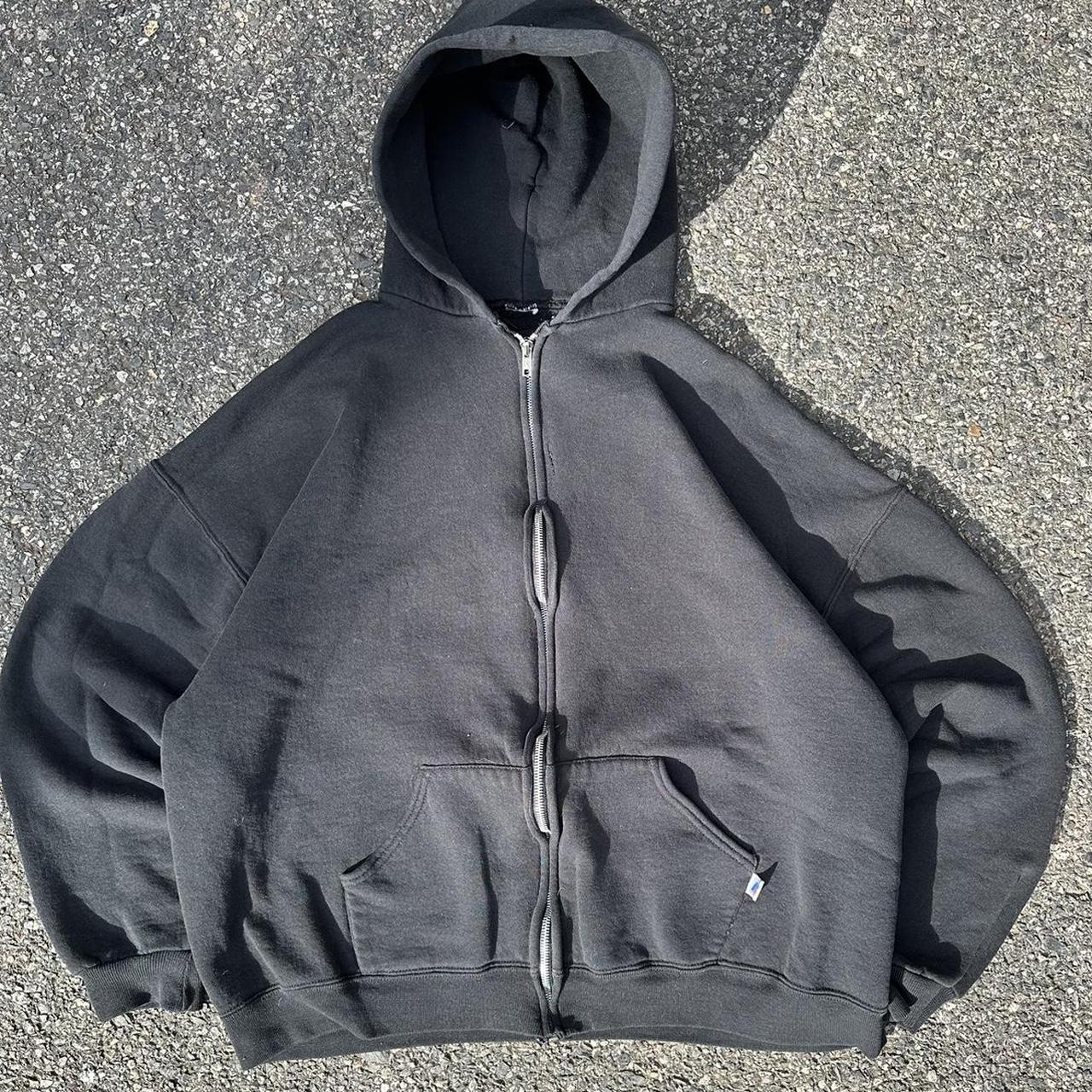 Super boxy 90’s Russell Zip up Size XL 25” Width... - Depop