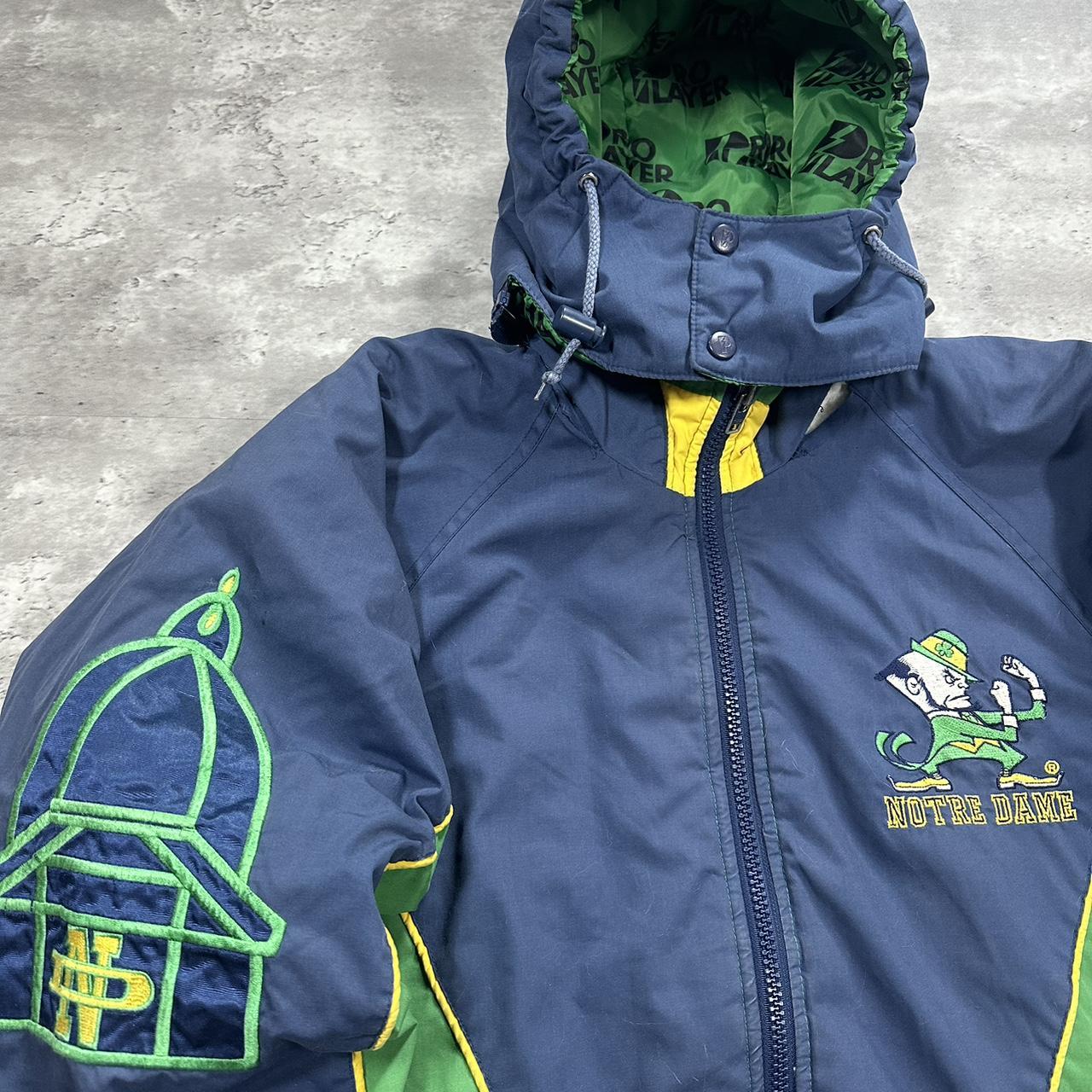 Vintage 90’s Notre Dame Pro Player Jacket Size... - Depop