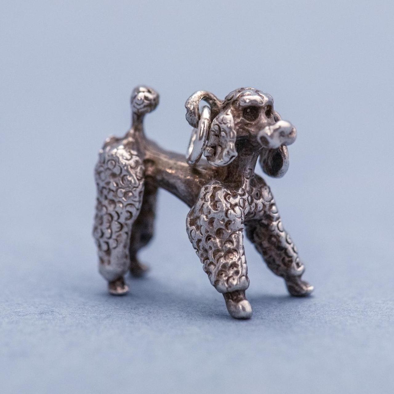 Solid sterling silver poodle charm/pendant Vintage... - Depop
