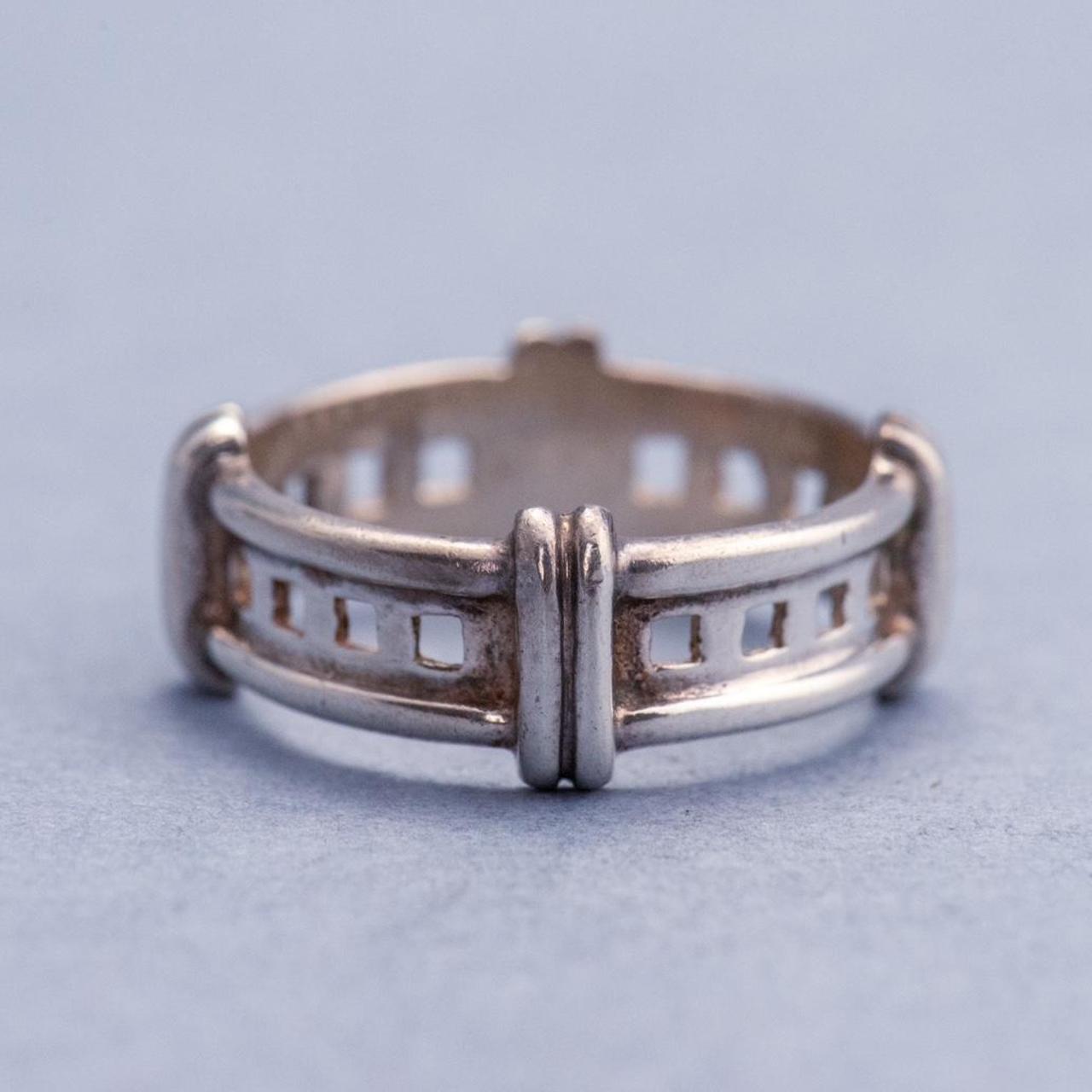 Solid sterling silver belt loop band Vintage ... - Depop