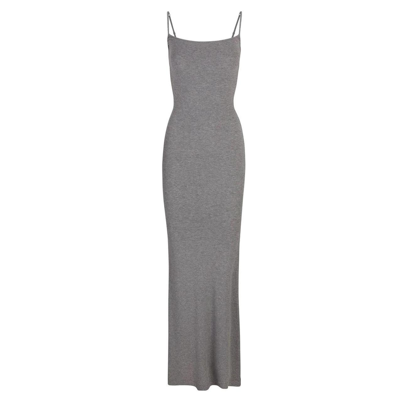 SKIMS SOFT LOUNGE LONG SLIP DRESS - heather... - Depop