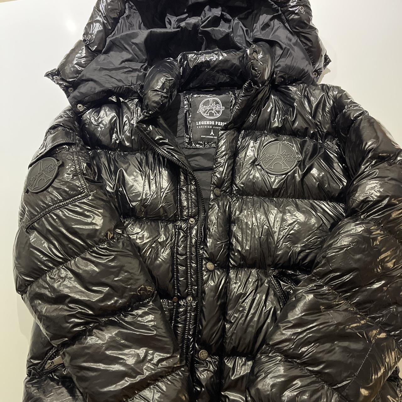 LEGENDE PARIS Black puffer jacket Detachable arms... - Depop