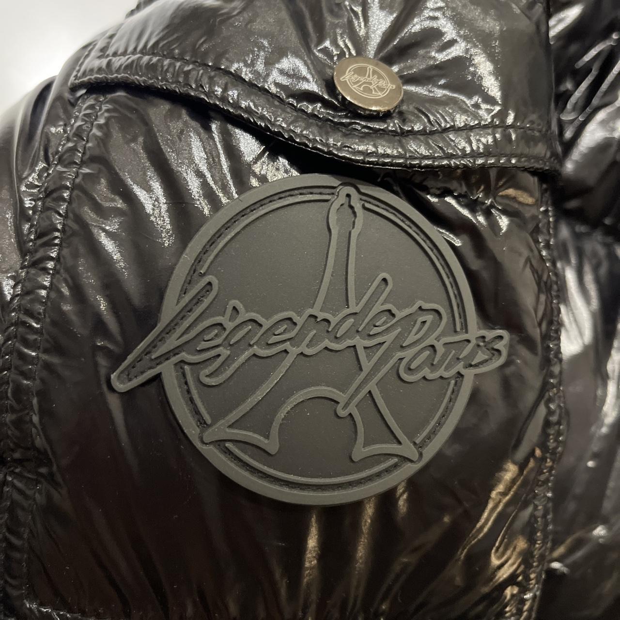 LEGENDE PARIS Black puffer jacket Detachable arms... - Depop