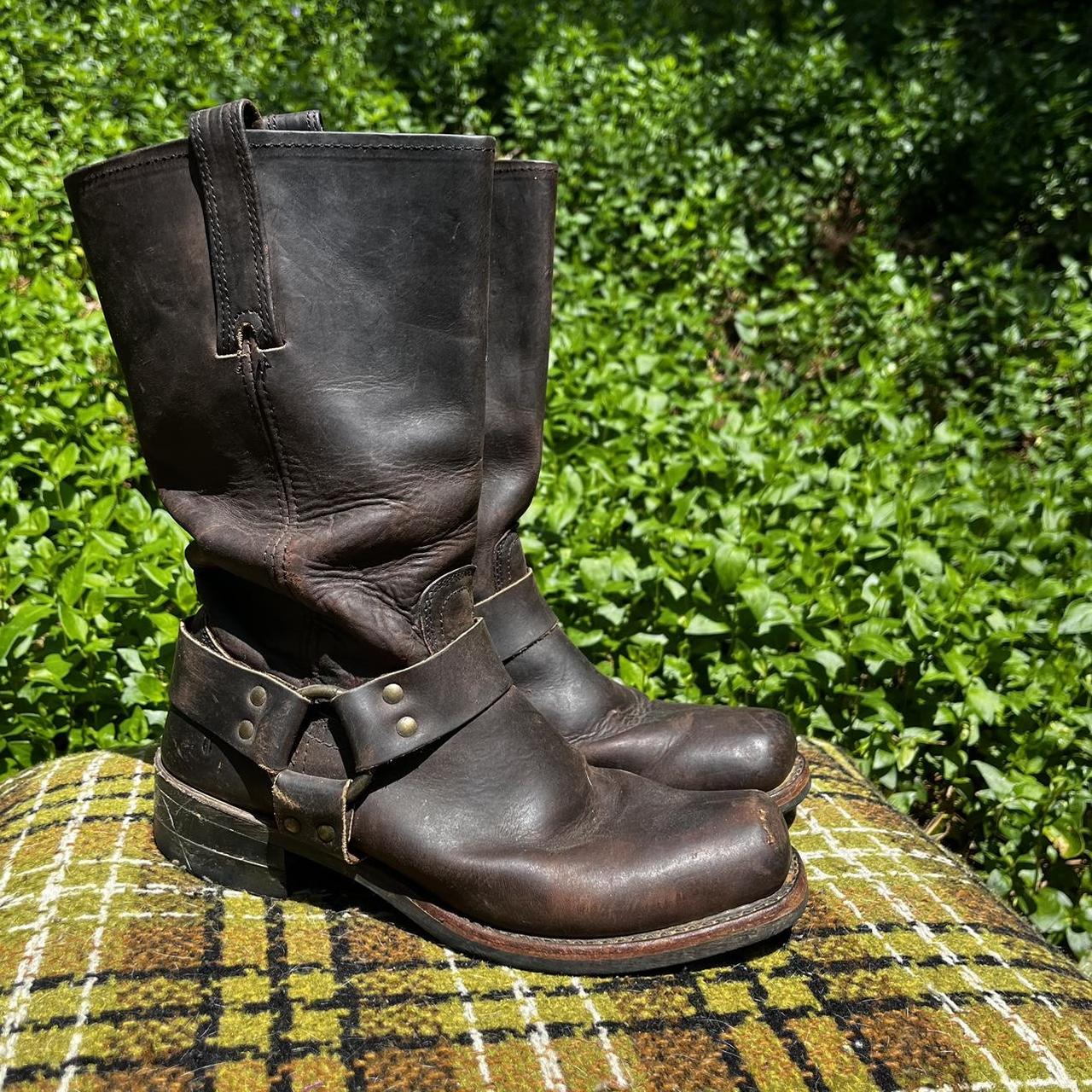 Frye motorcycle boots! - Depop
