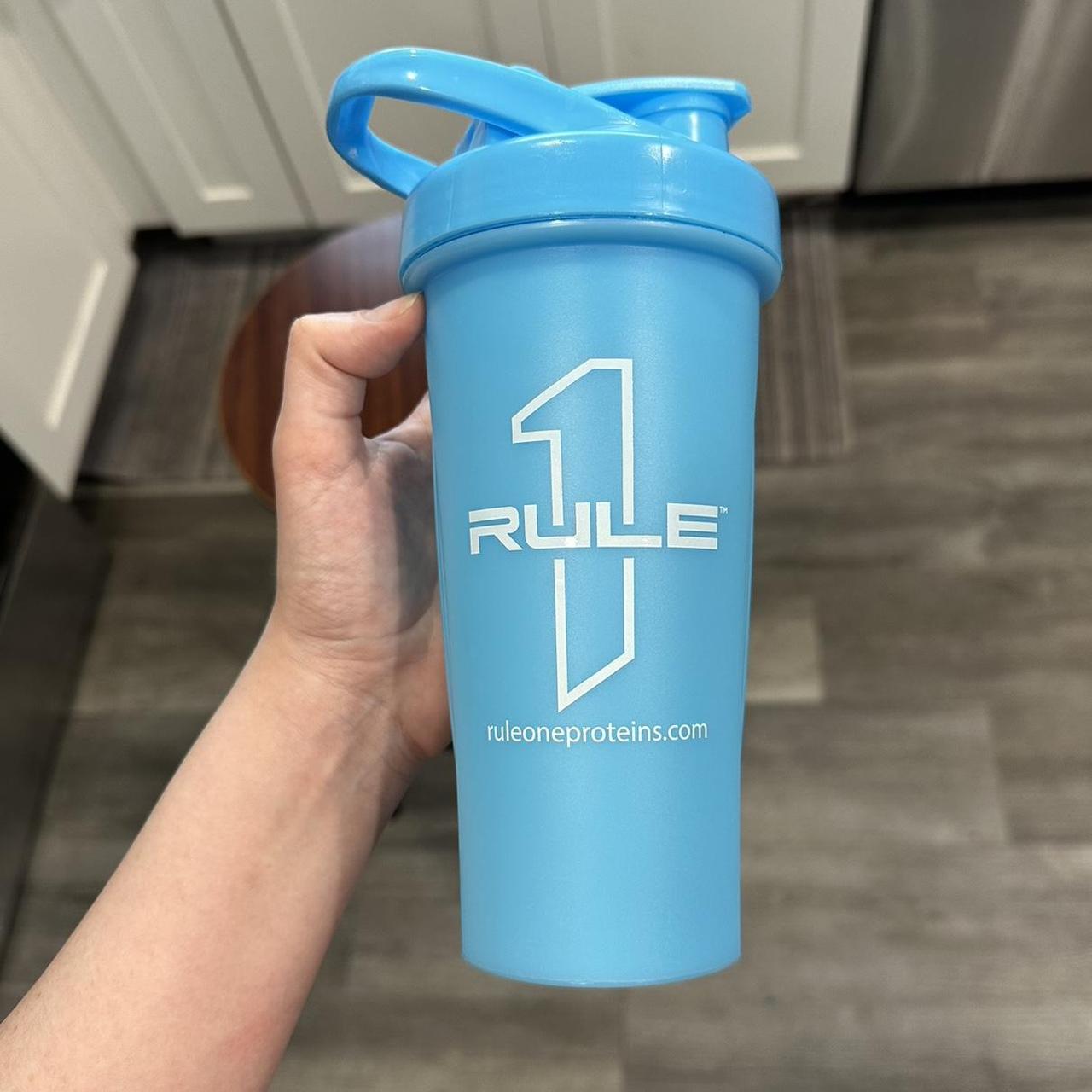 Light Blue Rule 1 Protien Shaker Bottle Cup New... | Depop