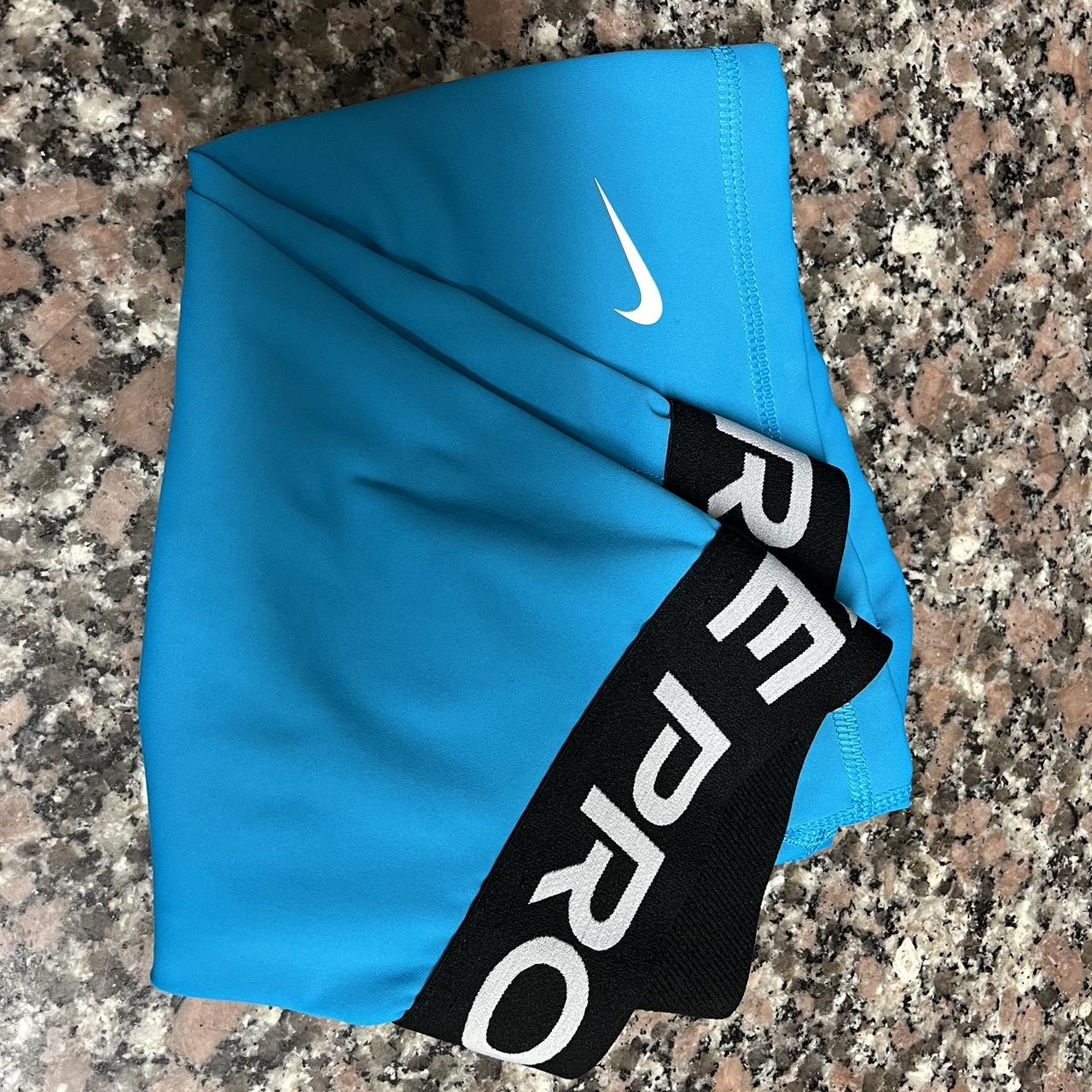 small blue nike pros , i'm having a kid so they... - Depop