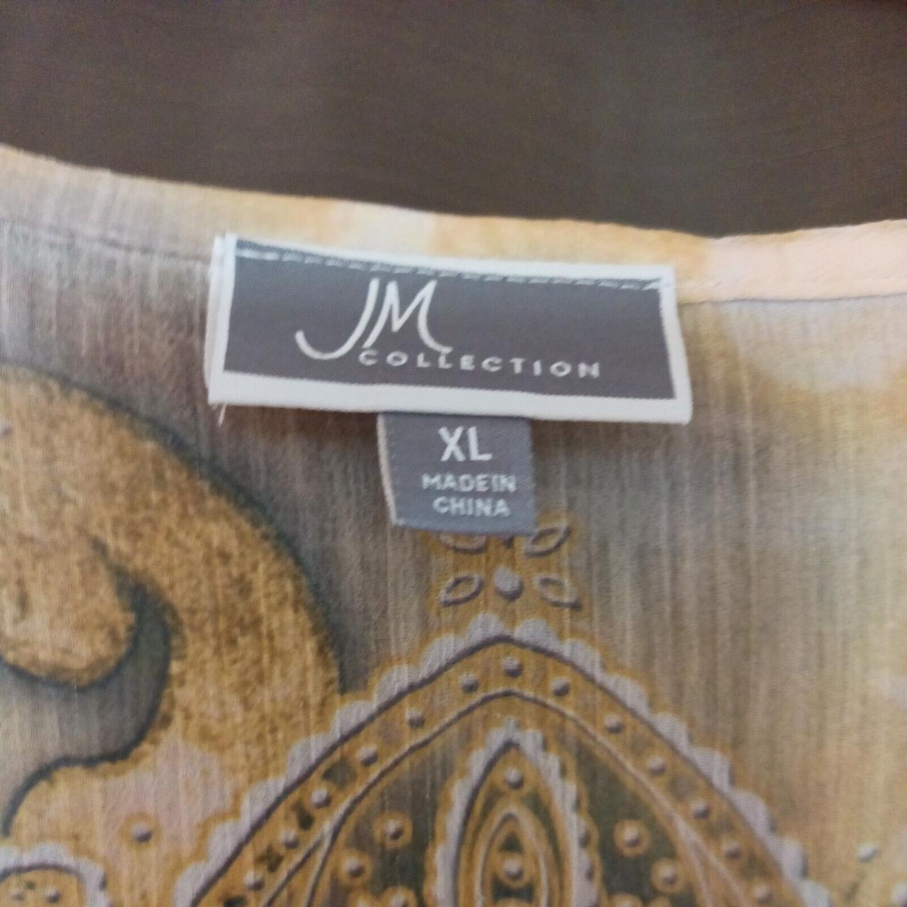 Women's JM Collection Gold And White Elegant Sequin... - Depop