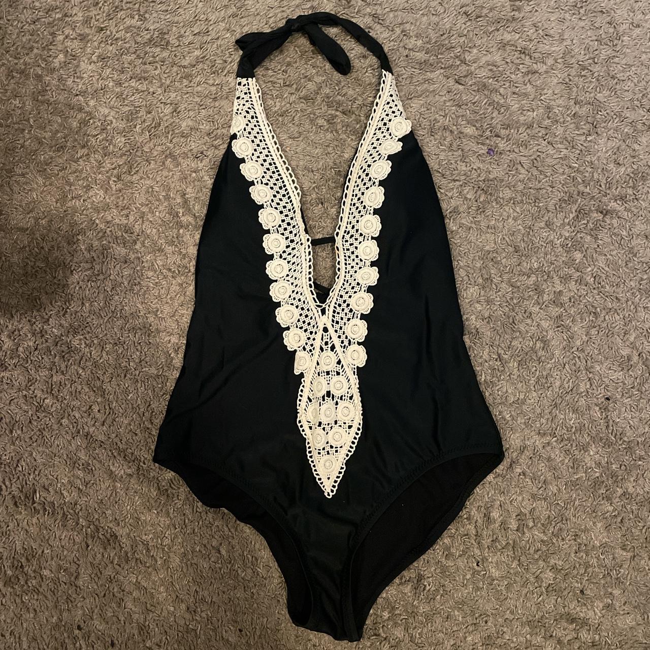 Halter Top One Piece Swimsuit Size M Free Depop