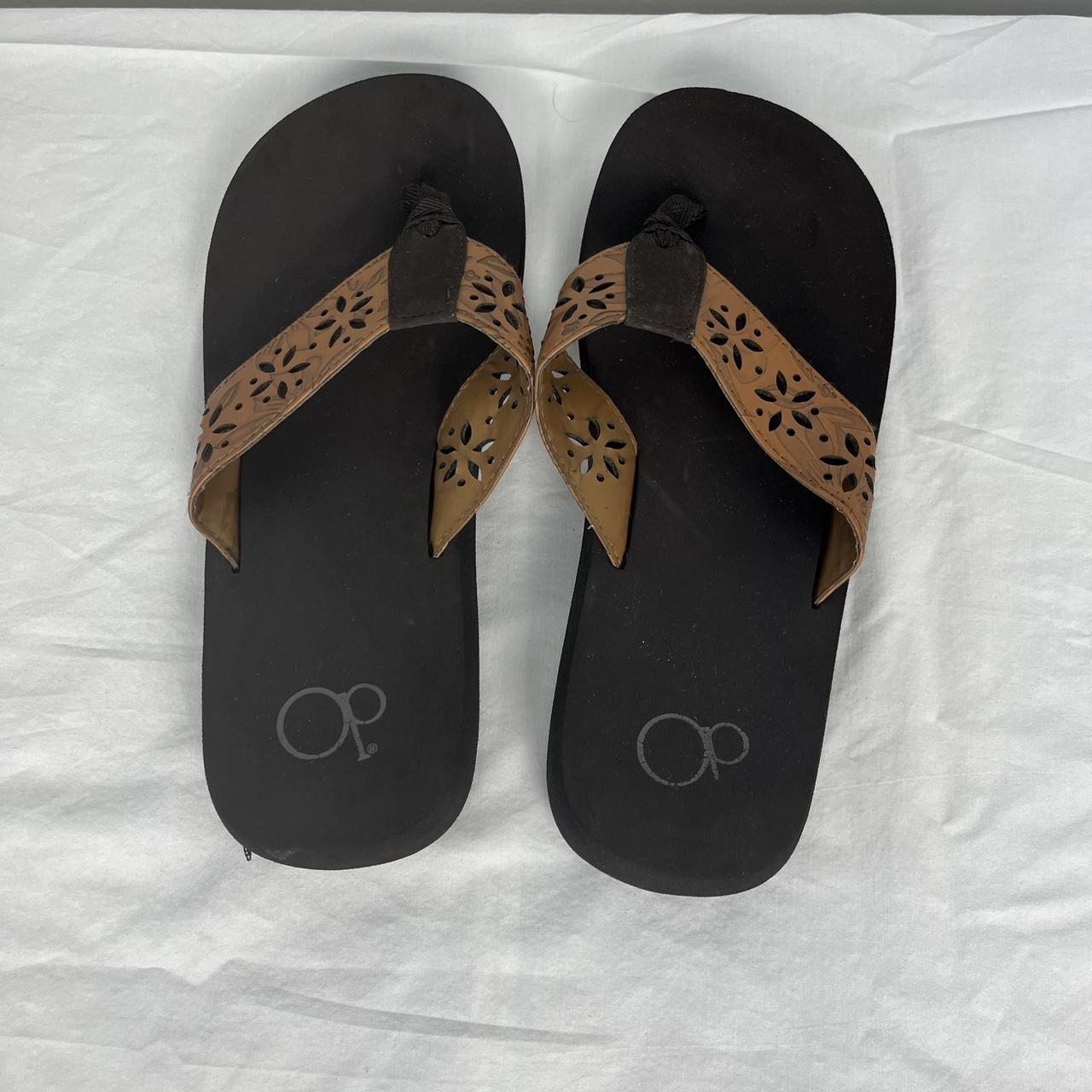 Y2K sandals Brand is OP Slight platform flower. Depop