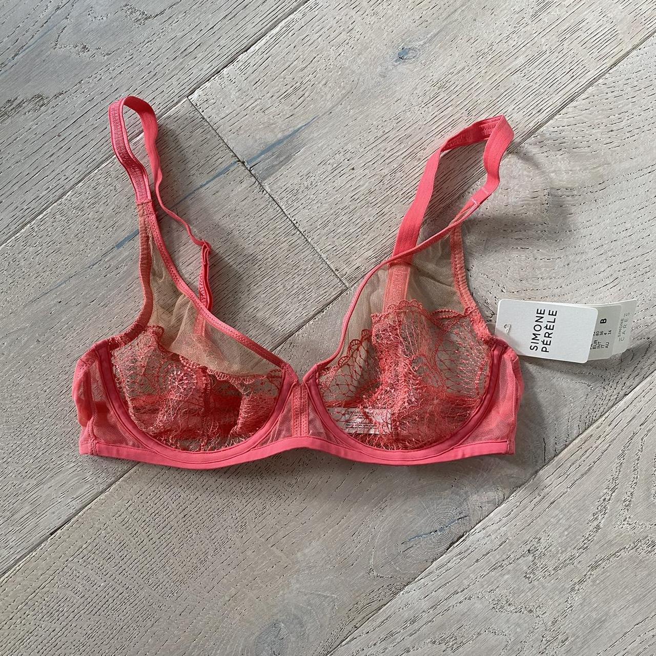 Super cute Simone perele pink bralette! Never worn... - Depop