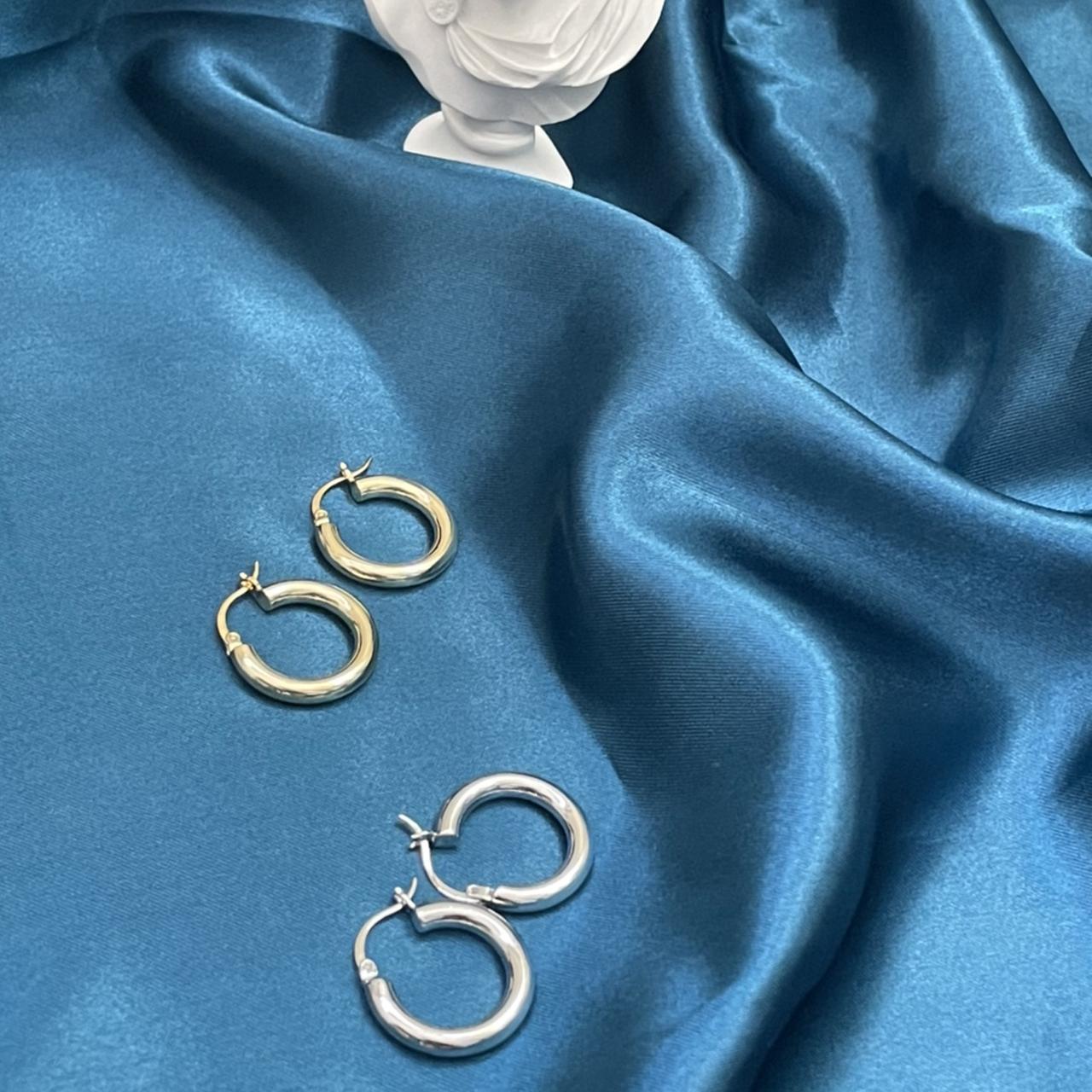 S925 Silver 15mm Hoop Earrings ️Brand New ️Instant... - Depop