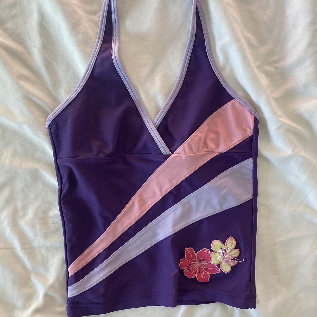 Women's Pink and Purple Bikini-and-tankini-tops | Depop