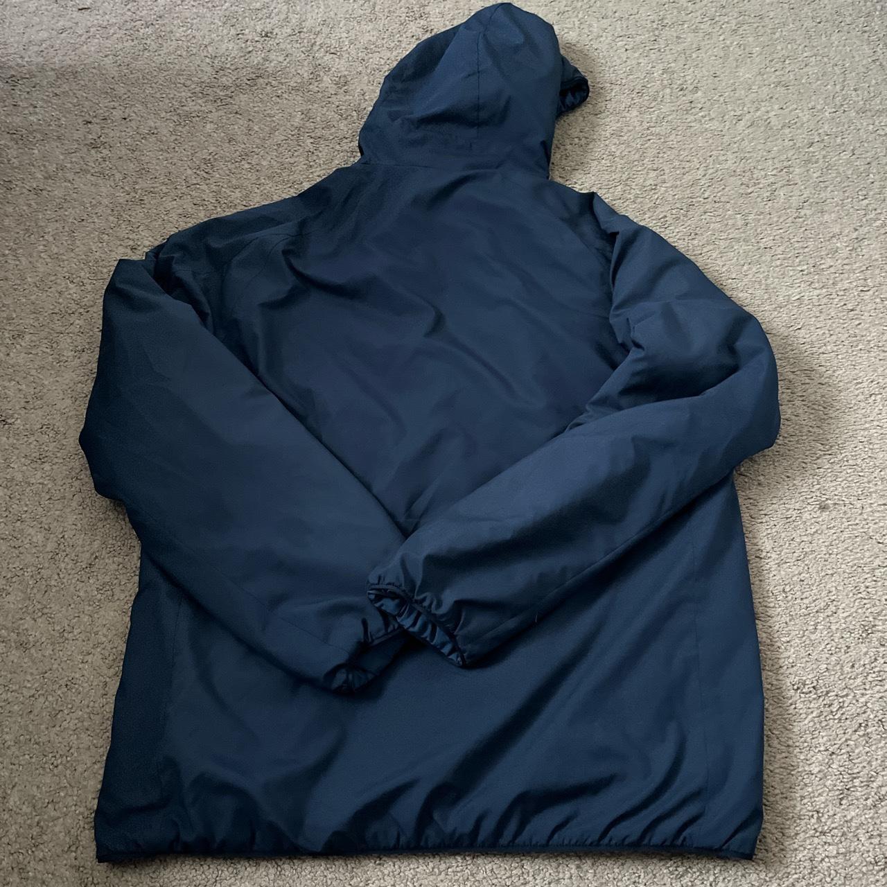 navy blue uniqlo parka in size MEDIUM. used... - Depop