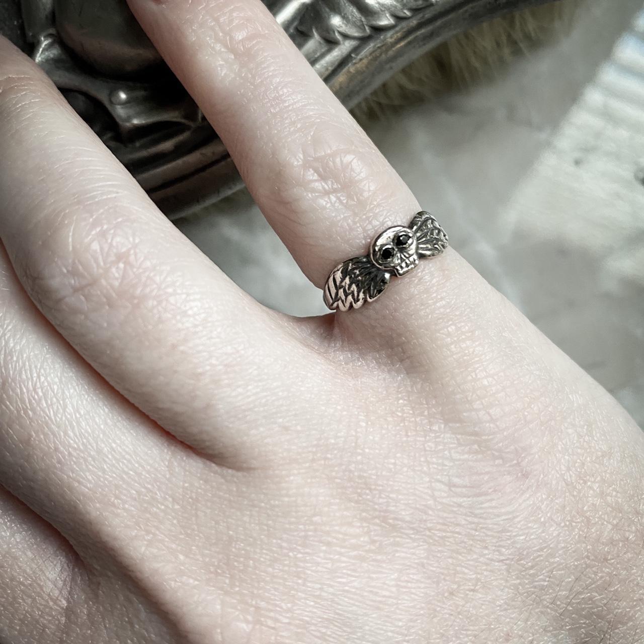 Arcana obscura mini Taphophile ring with black onyx... - Depop