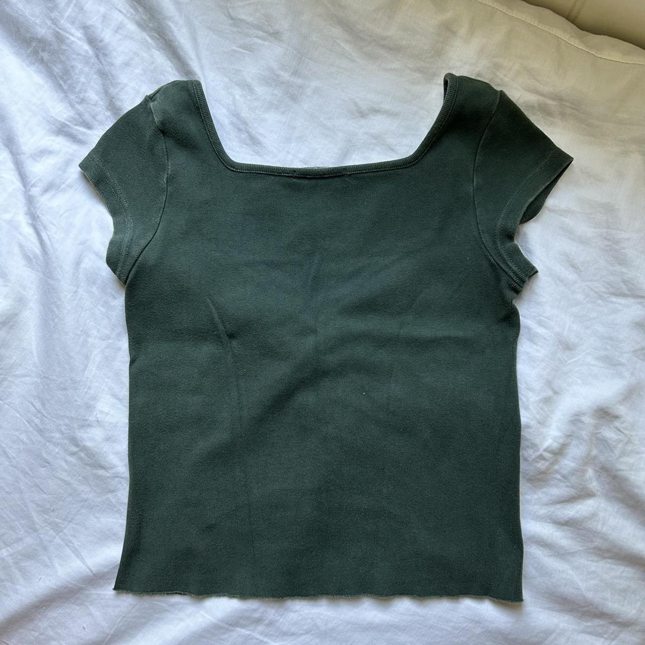 Brandy Melville green mabel top Fits xs-m, slight... - Depop